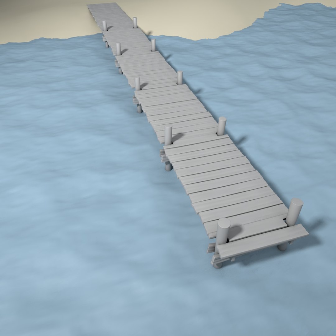 3D Model Cartoon Dock - TurboSquid 1499917