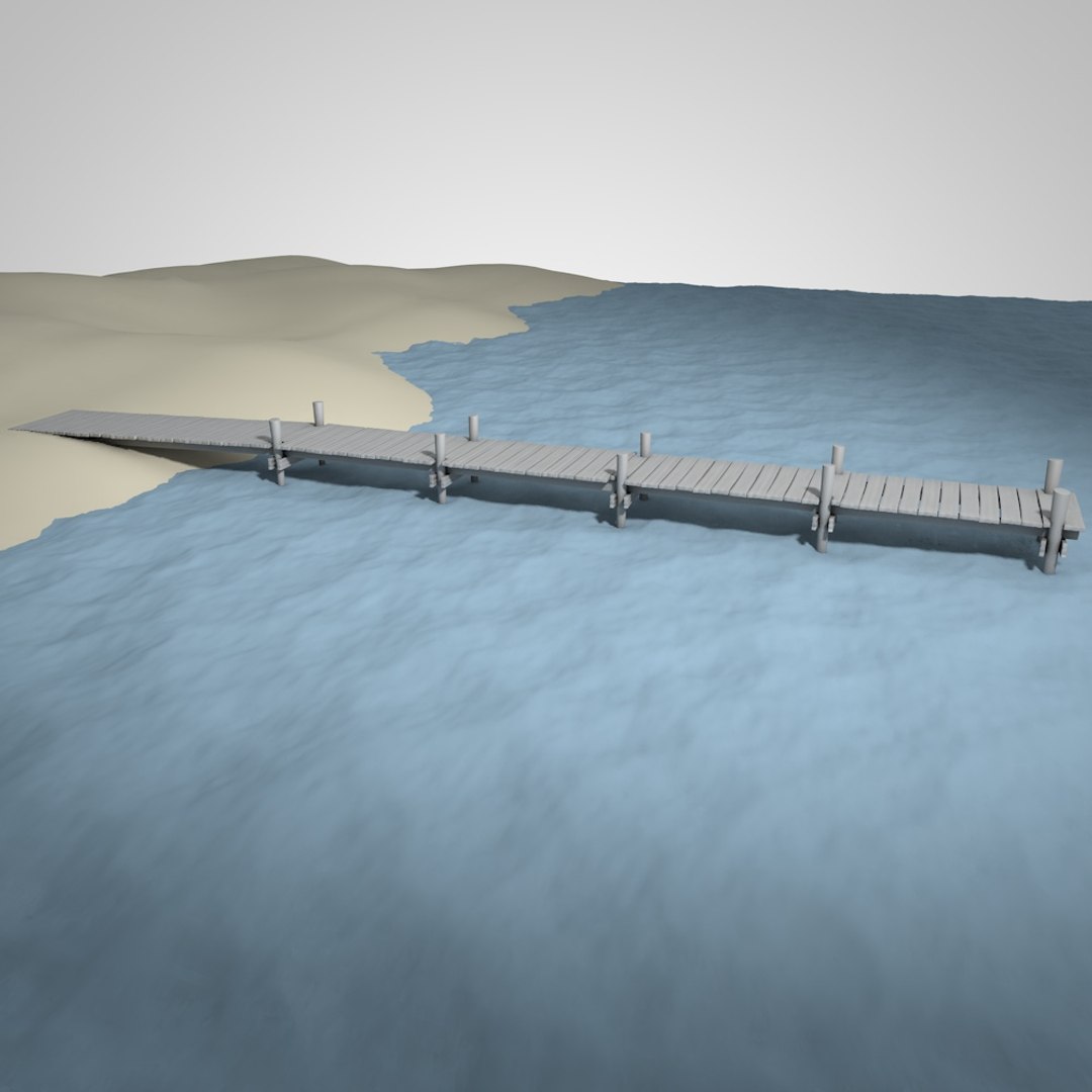 3D Model Cartoon Dock - TurboSquid 1499917