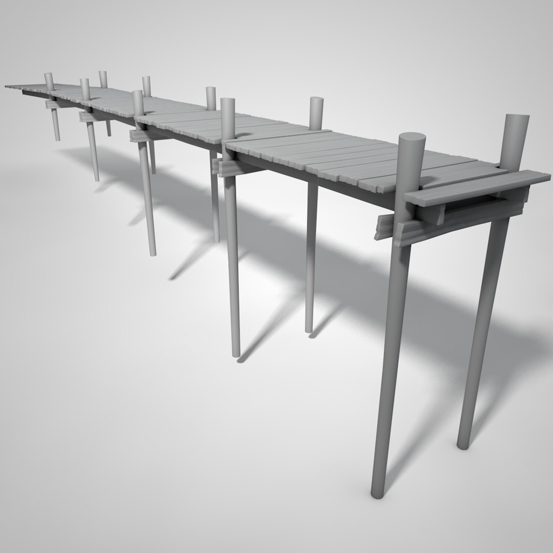 3D Model Cartoon Dock - TurboSquid 1499917