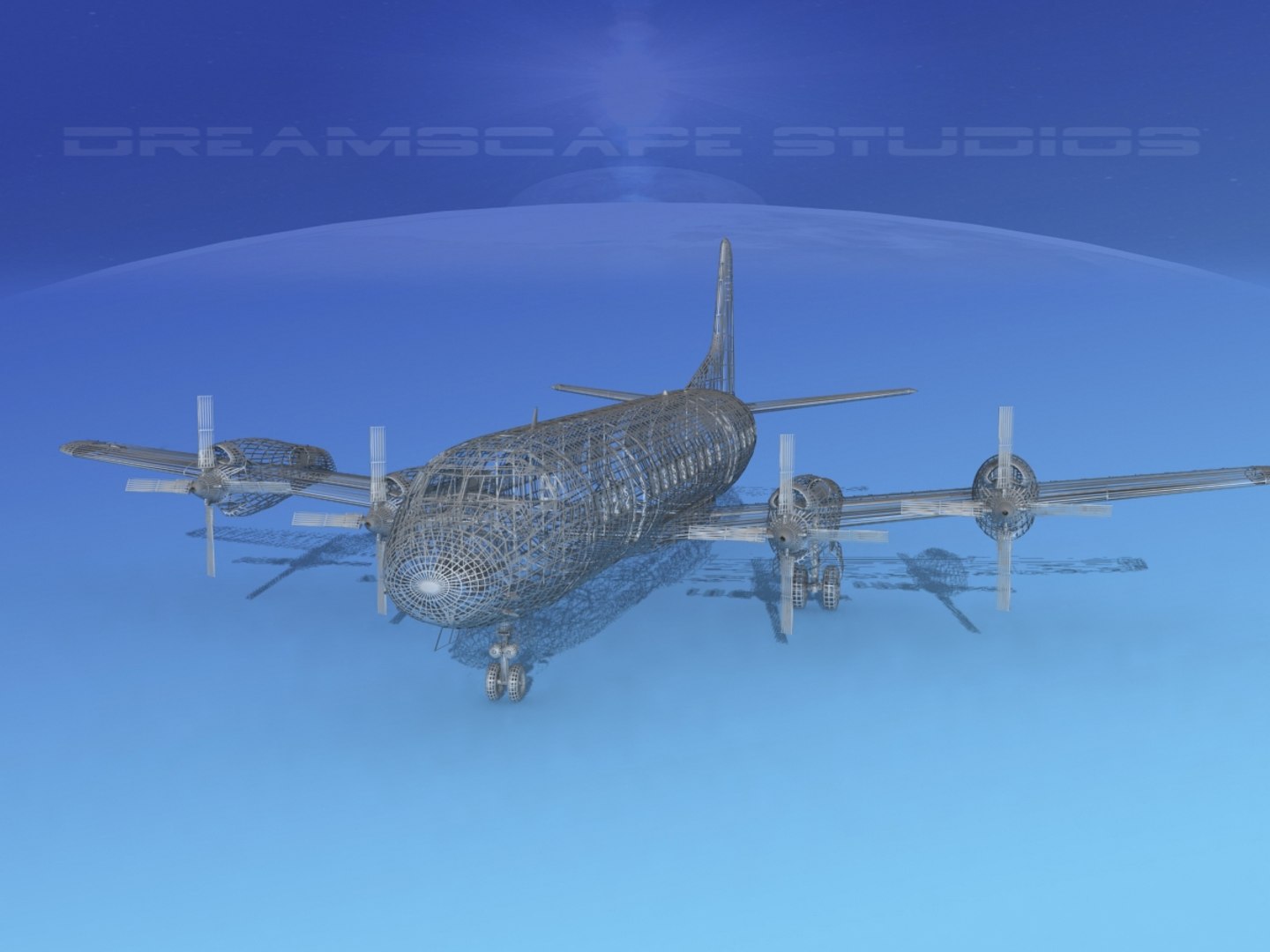 3d model propellers electra lockheed