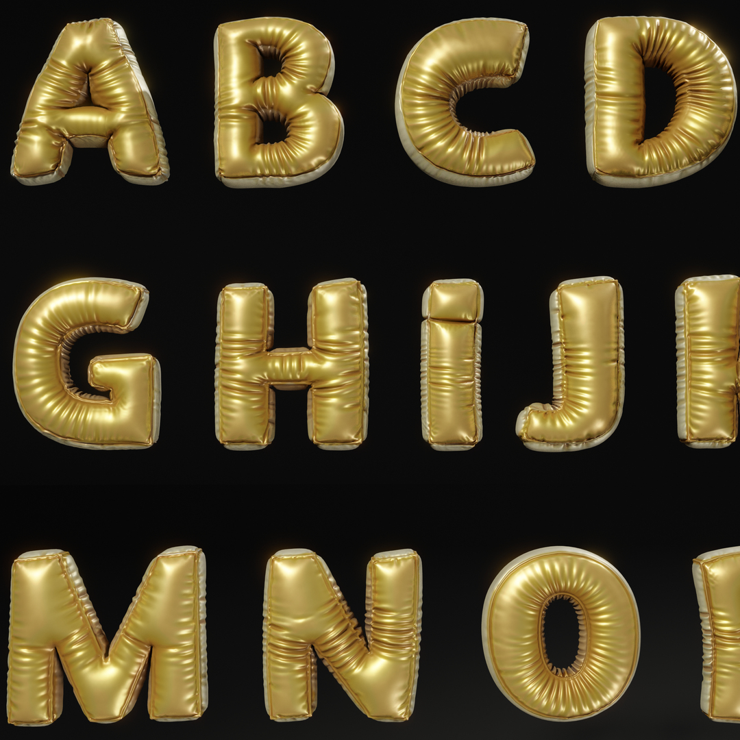 3D balloon letter - TurboSquid 1681063