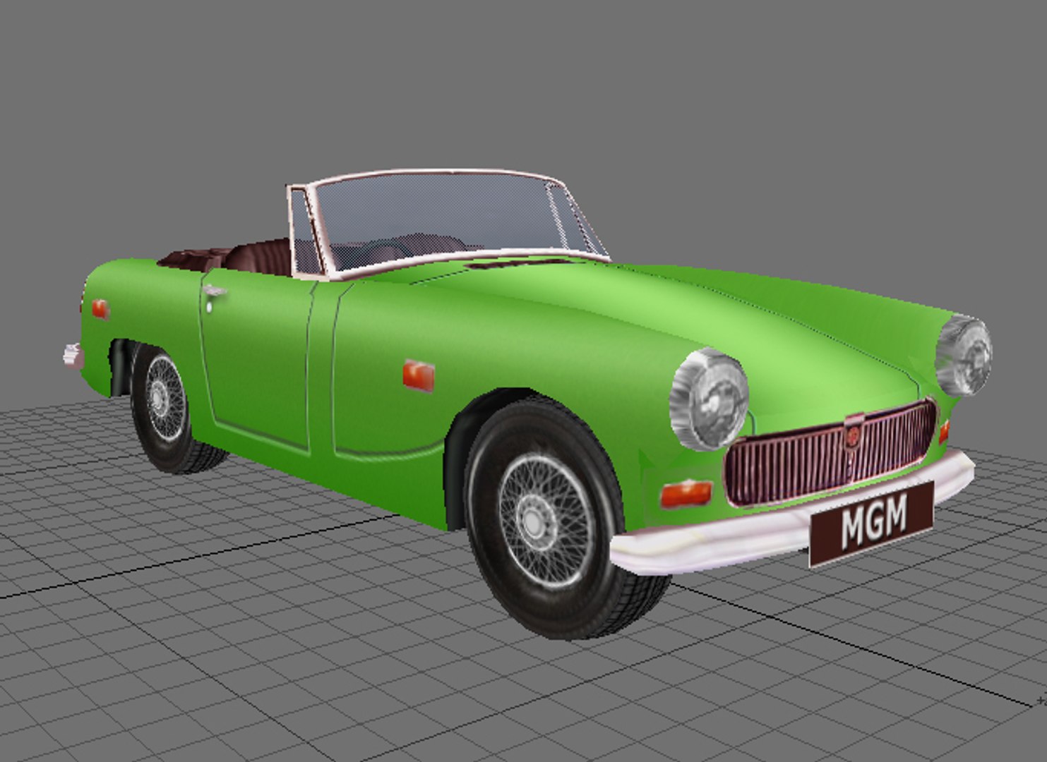 3d Mg Midget Classic Car Model