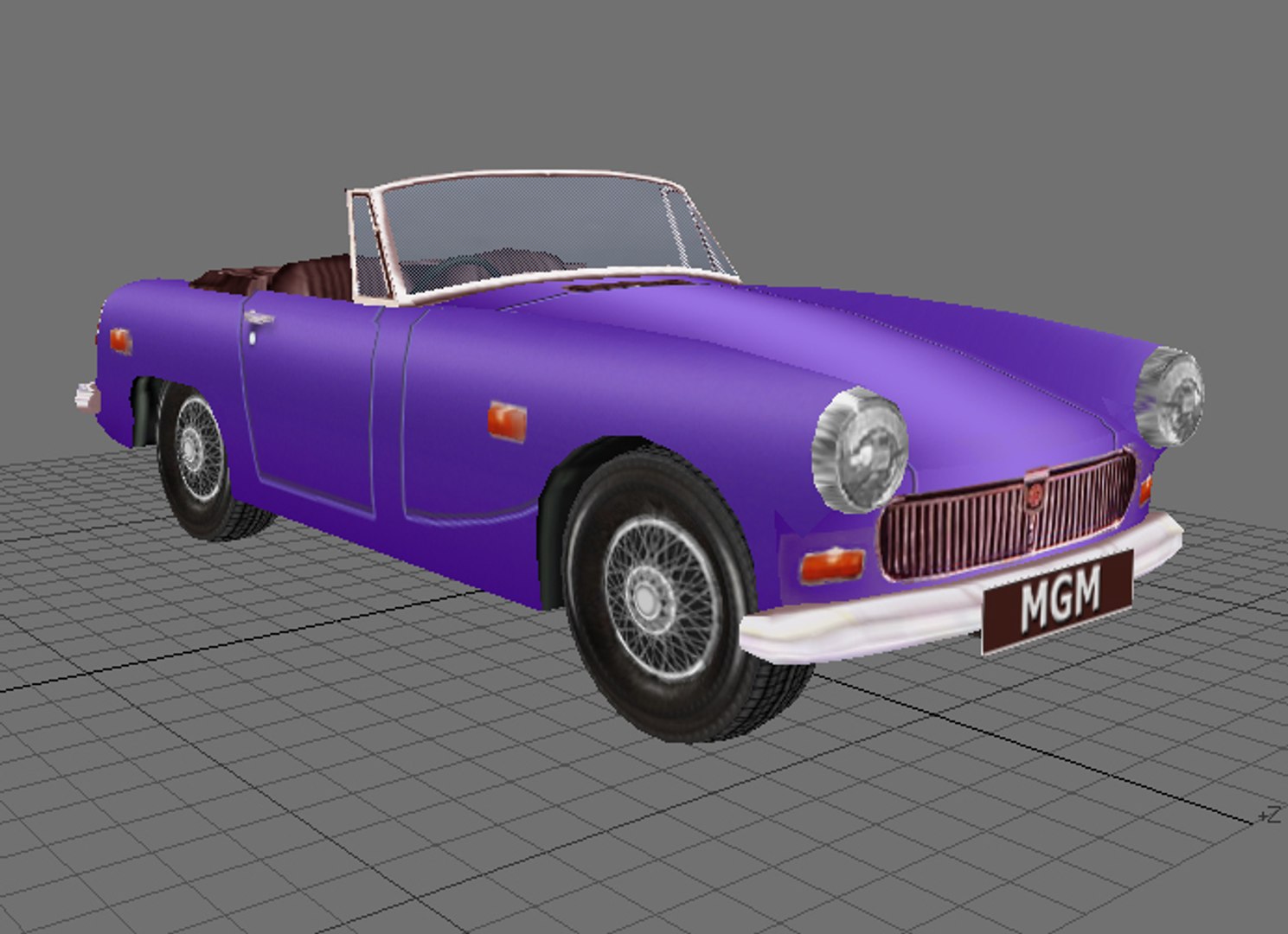 3d Mg Midget Classic Car Model