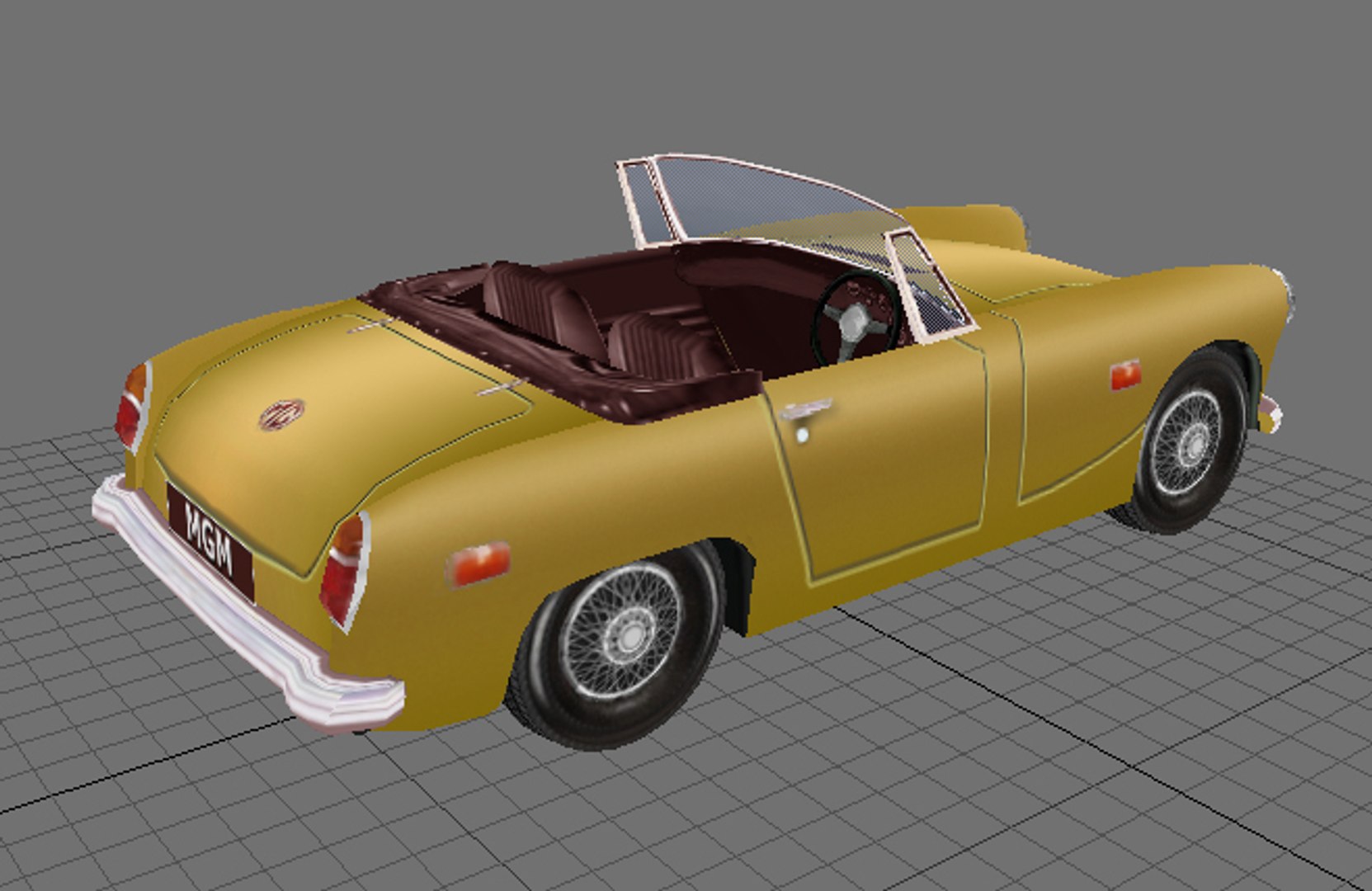 3d Mg Midget Classic Car Model