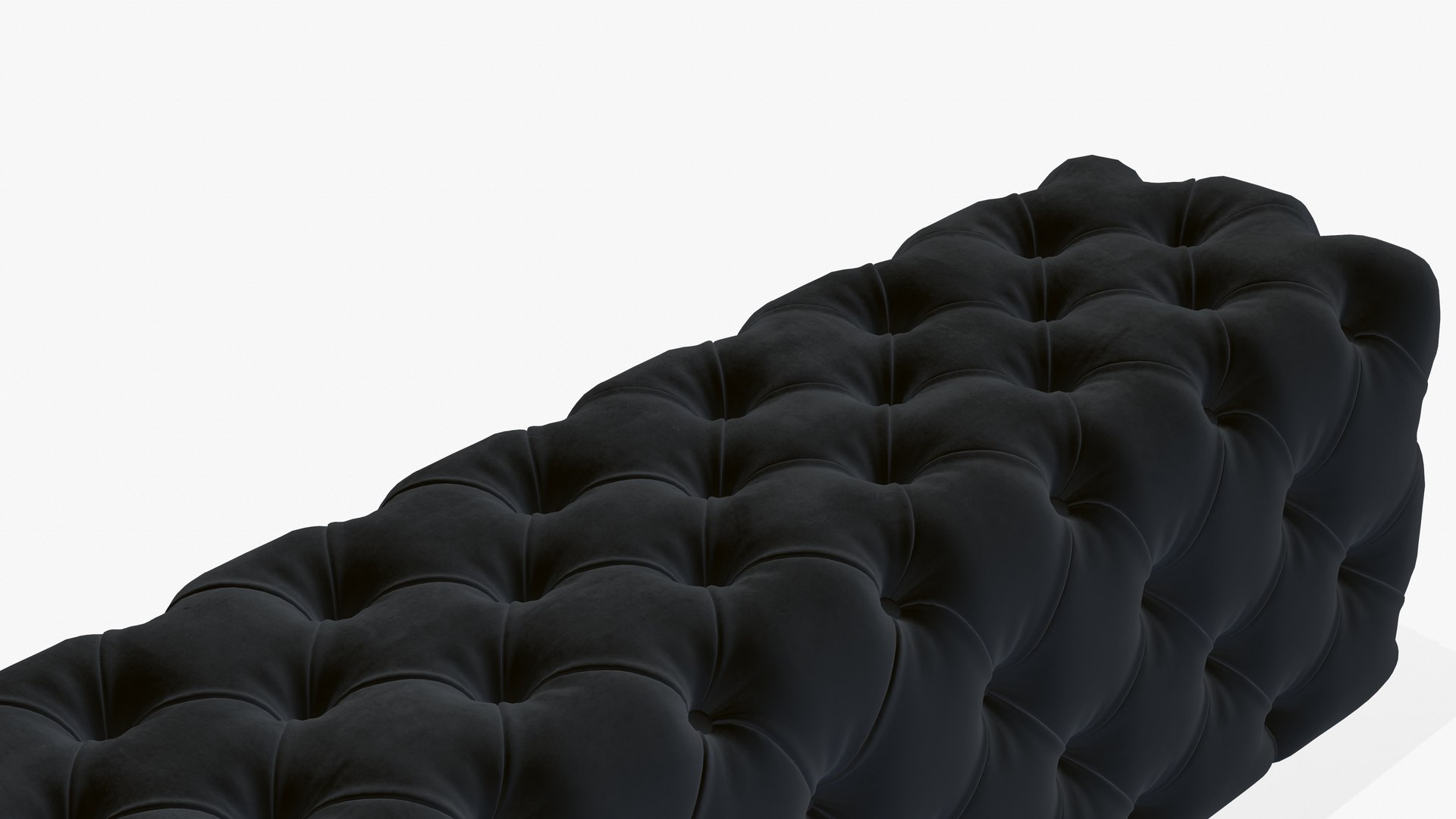 Chesterfield Velvet Bench With Brown Sofa 3D model - TurboSquid 1904564