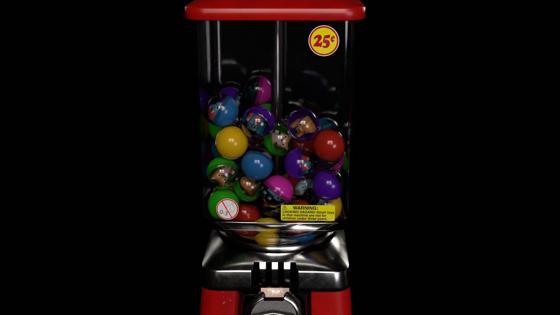 3D Gumball Candy Vending Machine Collection With 15 Fillings Model ...