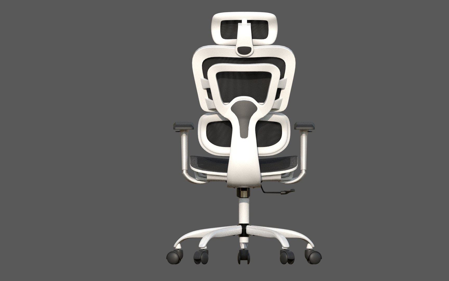 White Work Chair Model - TurboSquid 2443550