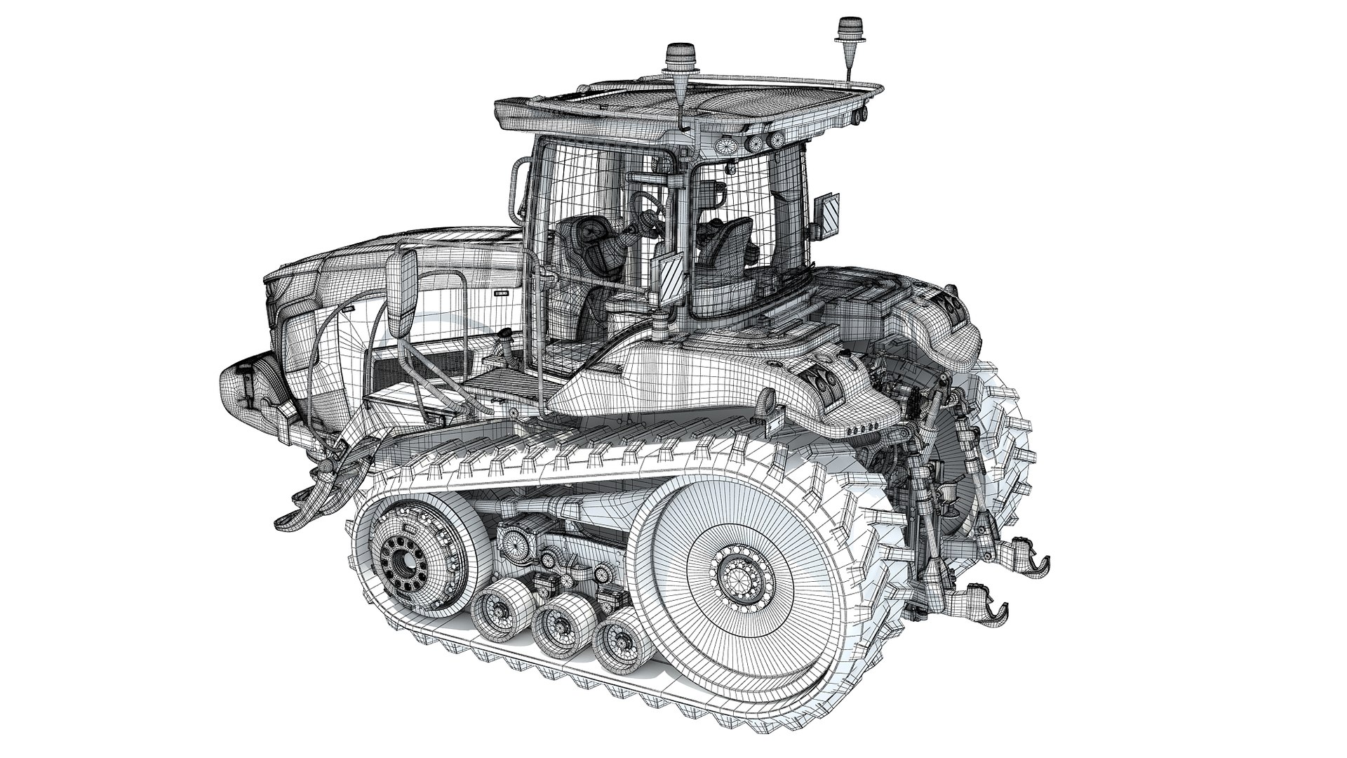 Two Track Tractor 3D - TurboSquid 1810036