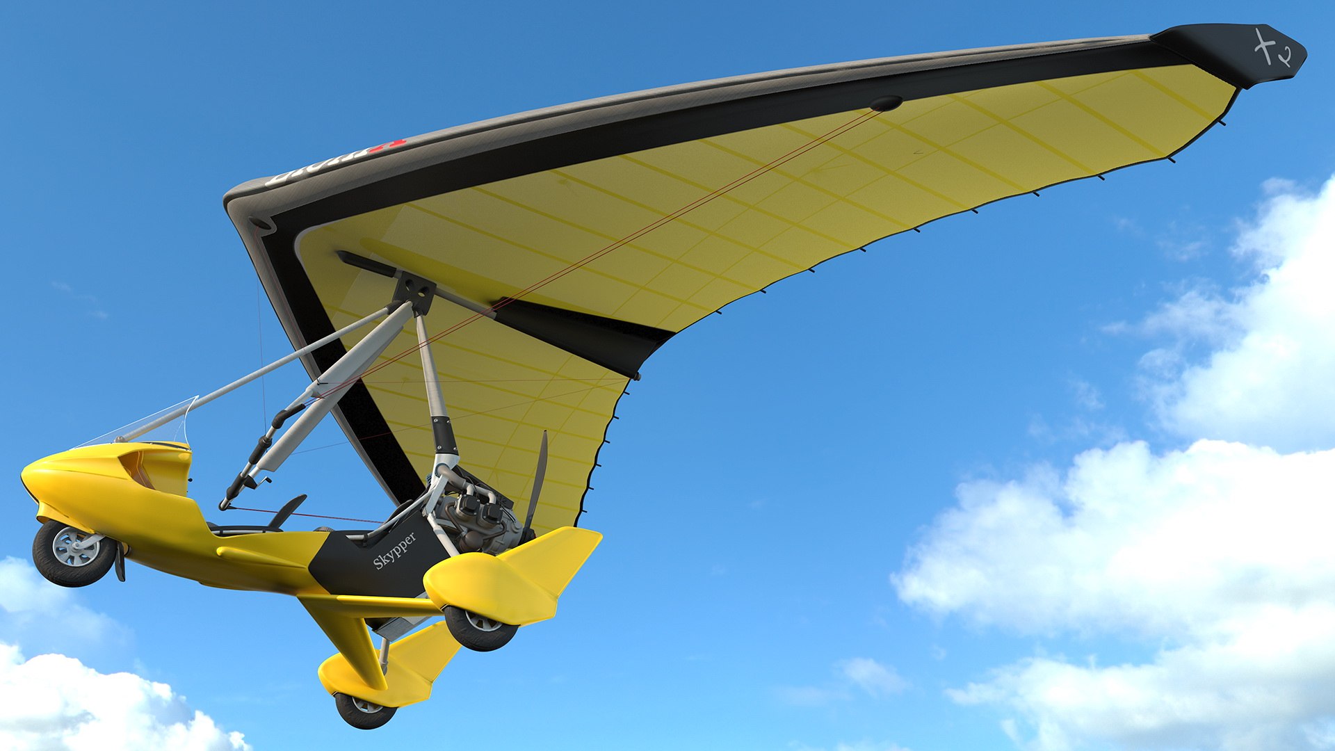 Tandem Ultralight Trike Wing 3D Model - TurboSquid 1565385