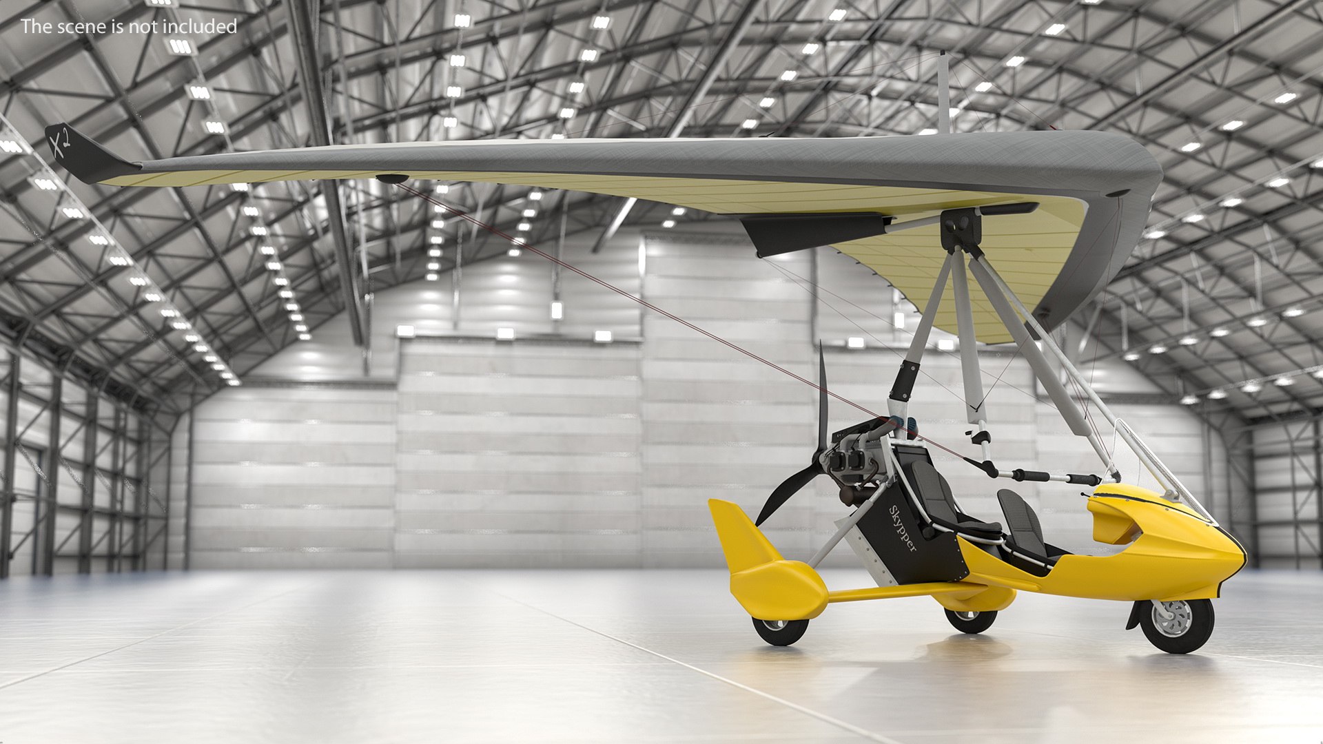 Tandem ultralight trike wing 3D model - TurboSquid 1565385