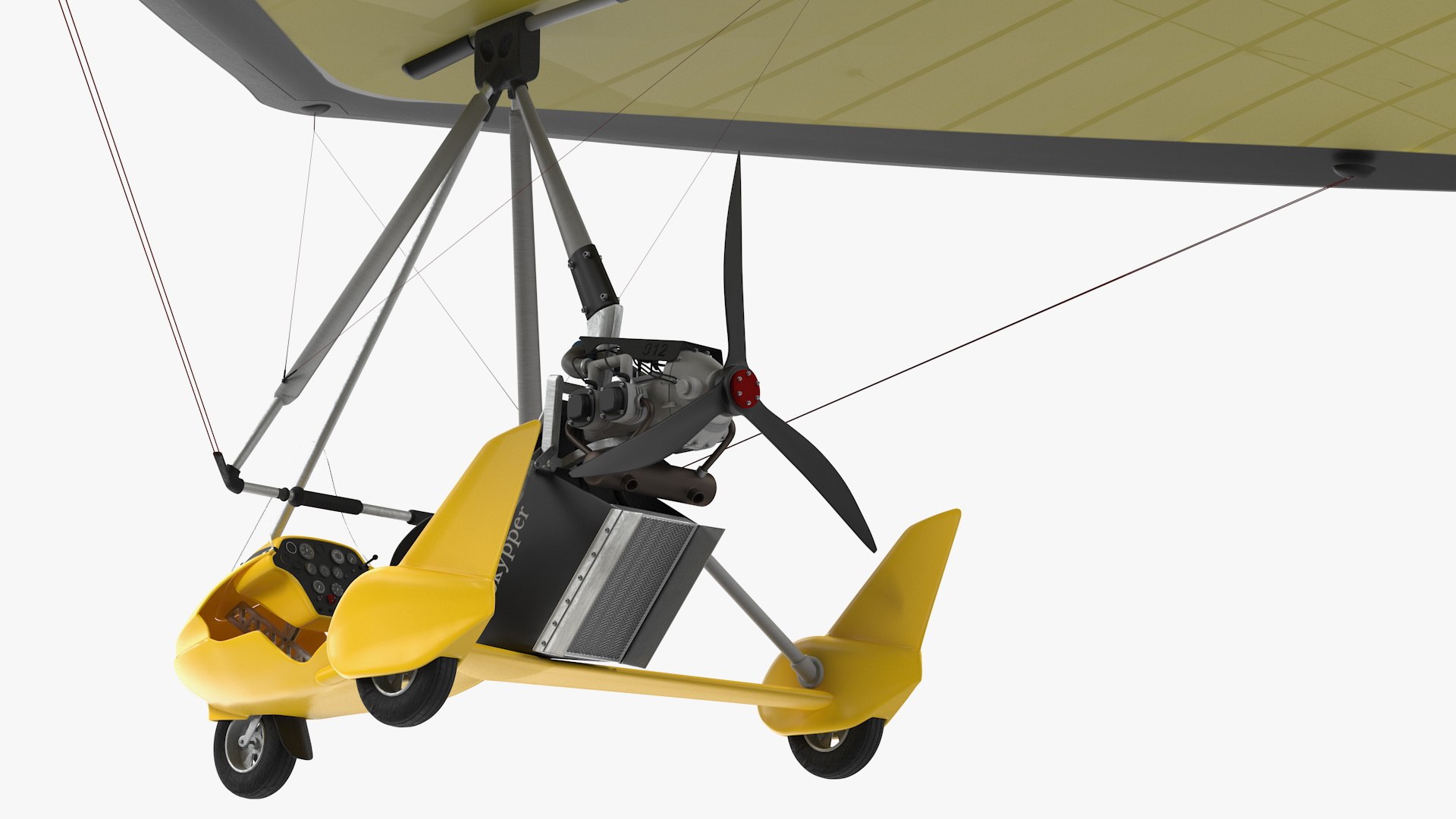 Tandem ultralight trike wing 3D model - TurboSquid 1565385