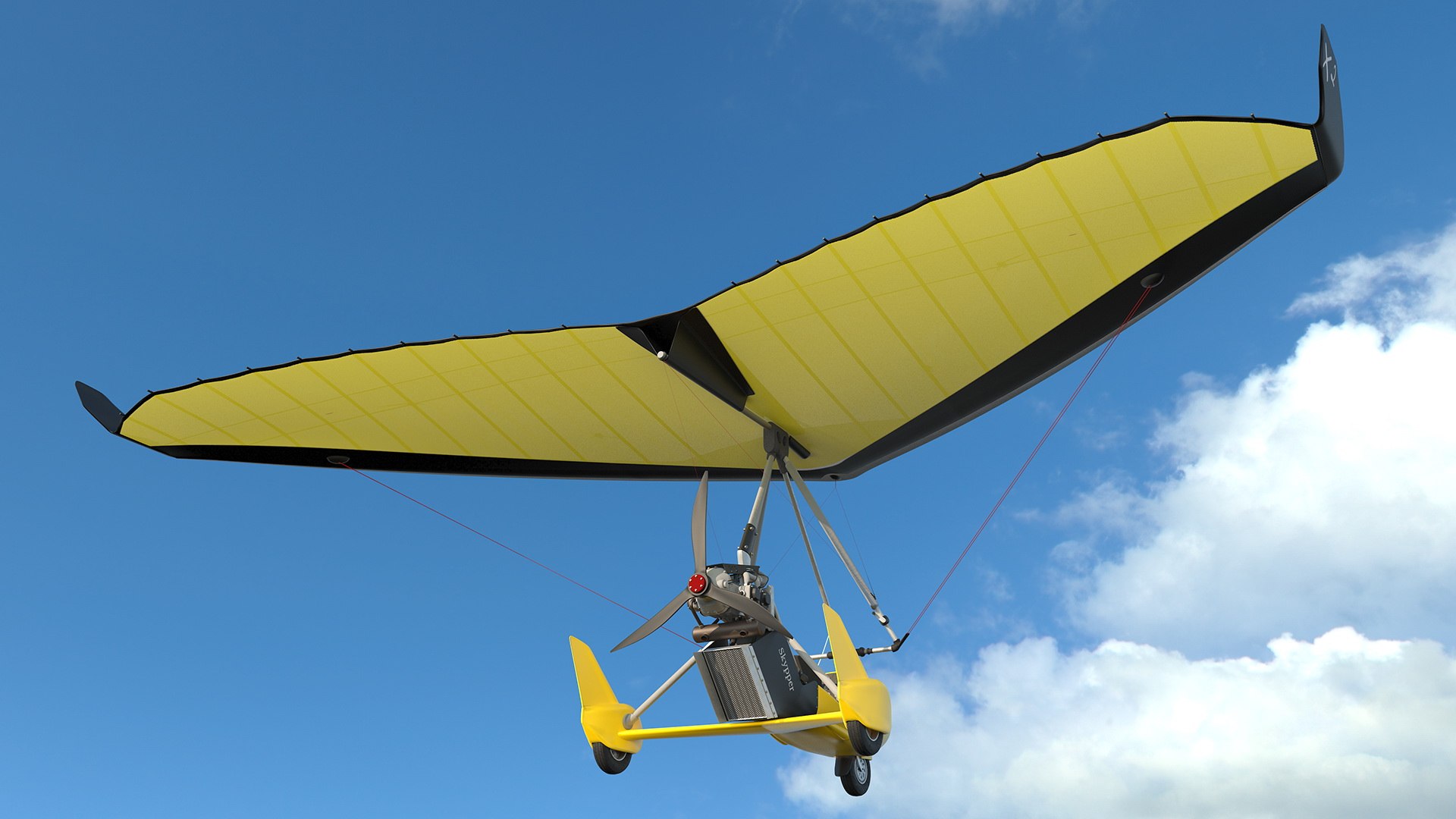 Tandem Ultralight Trike Wing 3D Model - TurboSquid 1565385