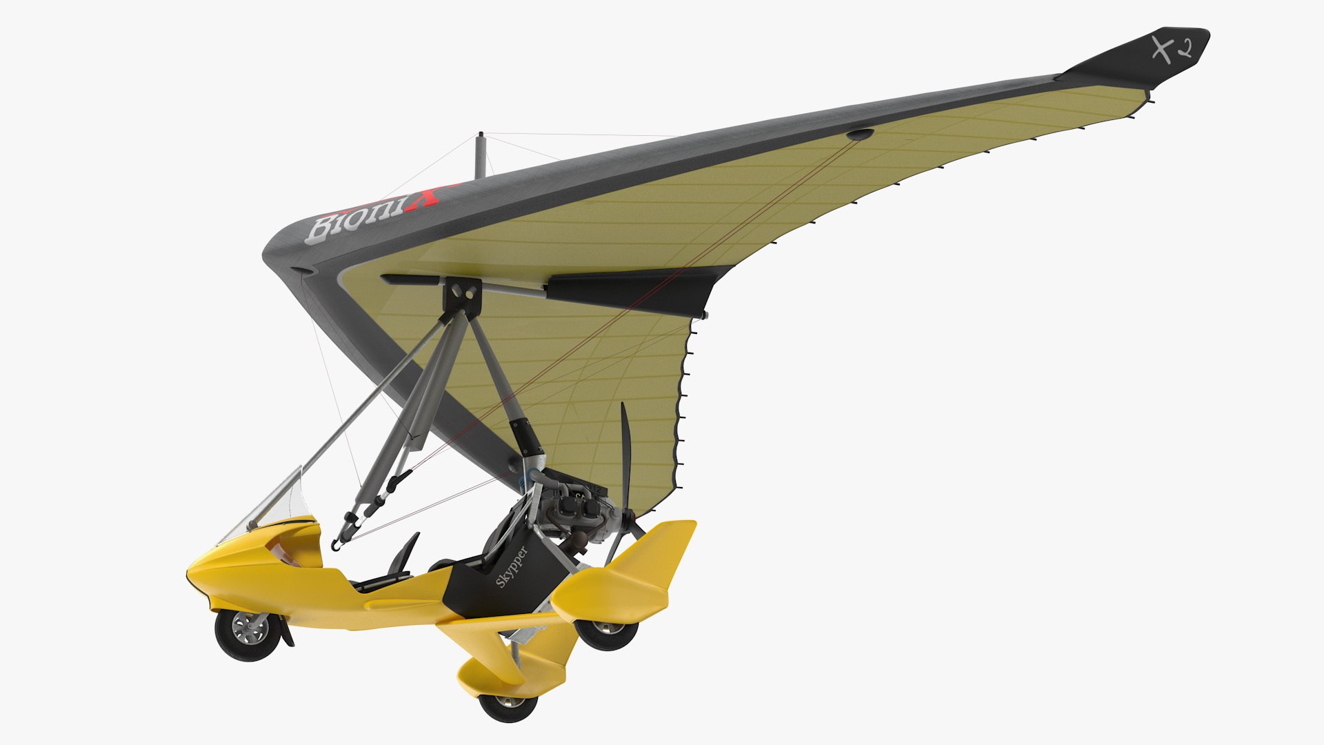 Tandem ultralight trike wing 3D model - TurboSquid 1565385