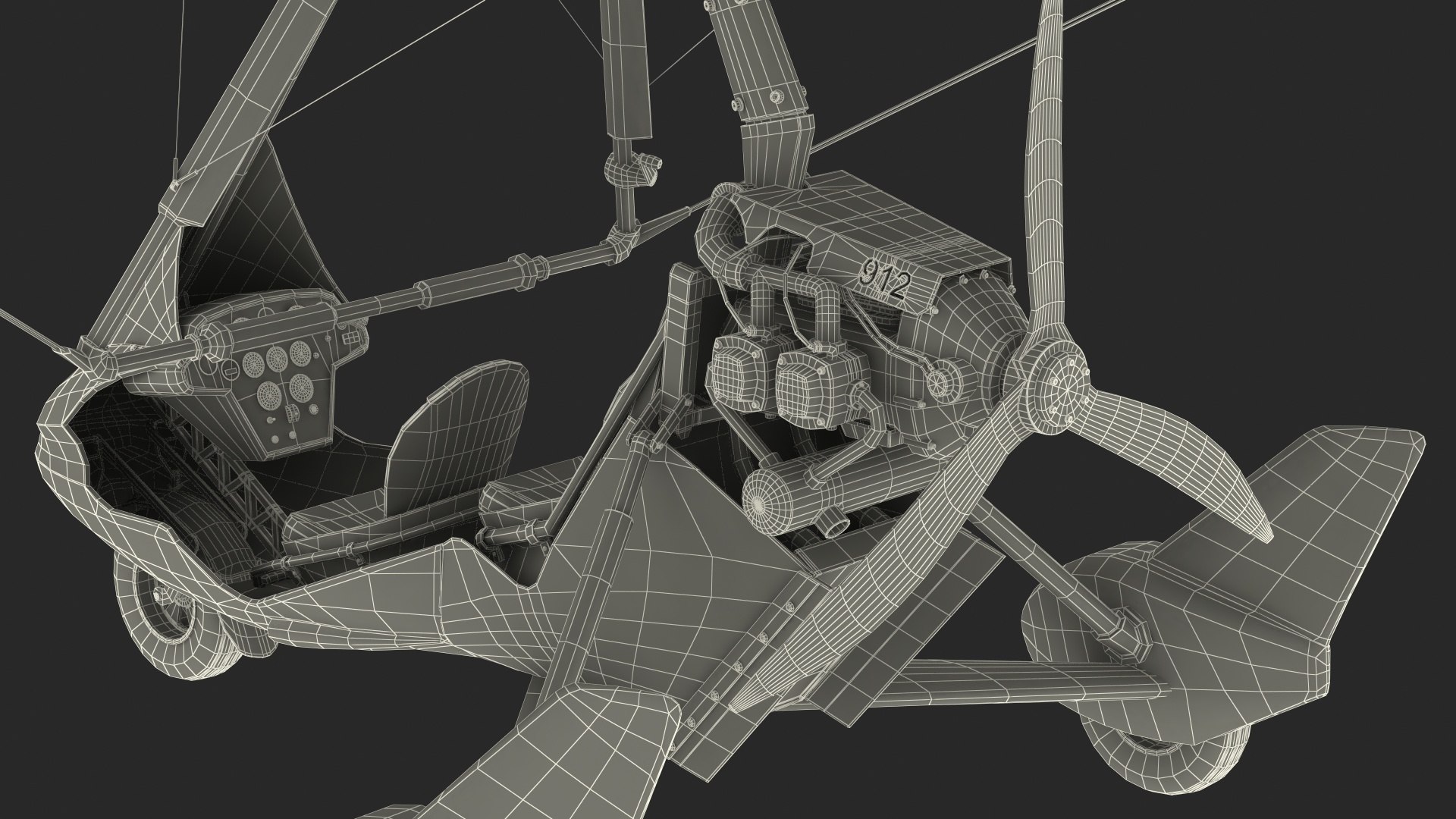 Tandem Ultralight Trike Wing 3D Model - TurboSquid 1565385