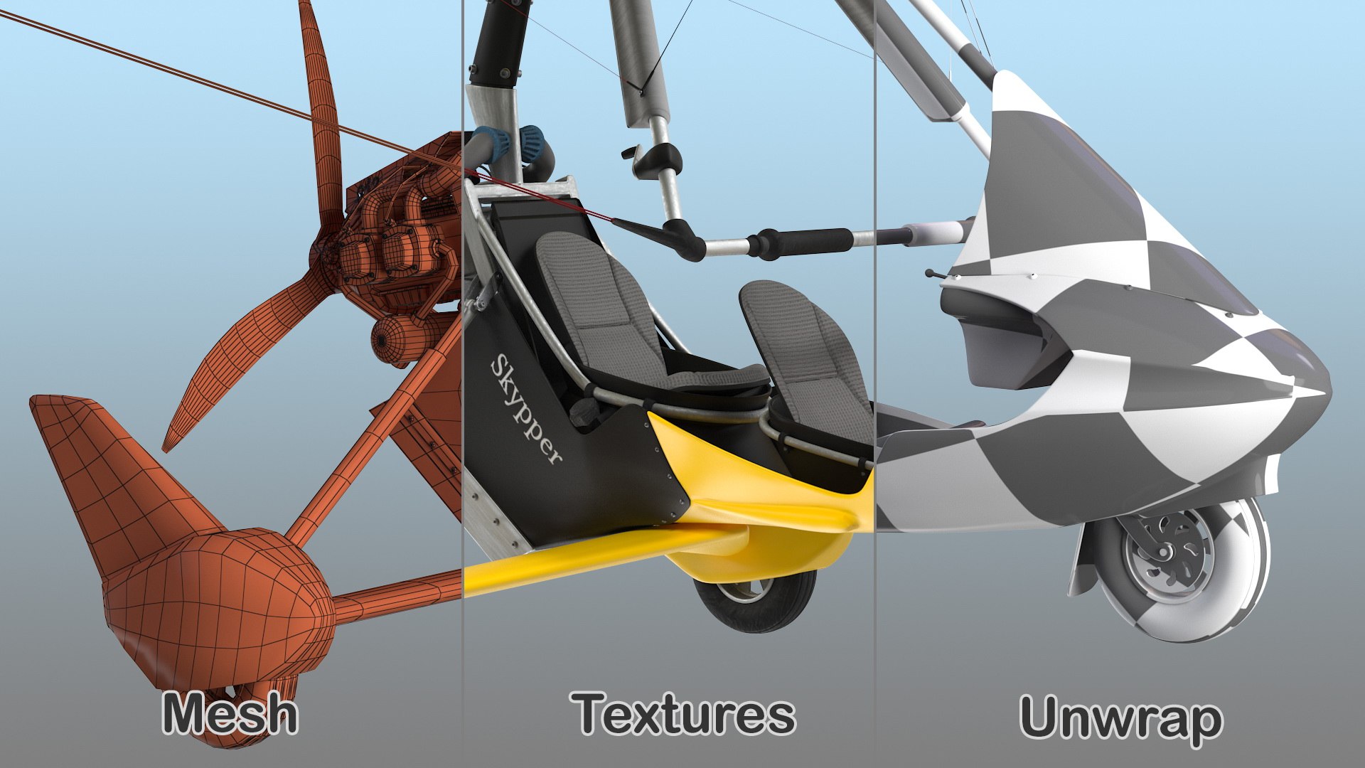 Tandem ultralight trike wing 3D model - TurboSquid 1565385