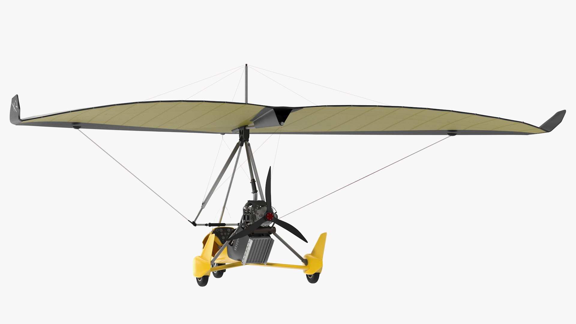 Tandem ultralight trike wing 3D model - TurboSquid 1565385