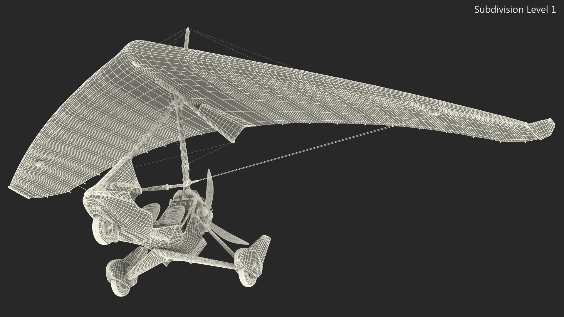 Tandem Ultralight Trike Wing 3D Model - TurboSquid 1565385
