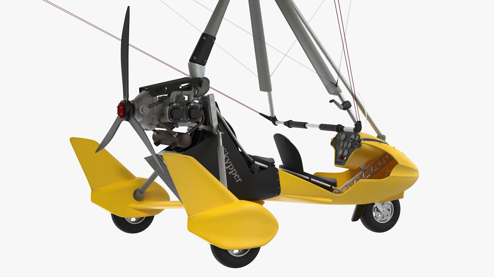 Tandem ultralight trike wing 3D model - TurboSquid 1565385