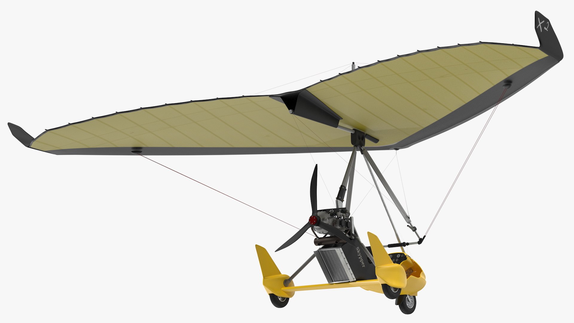 Tandem ultralight trike wing 3D model - TurboSquid 1565385