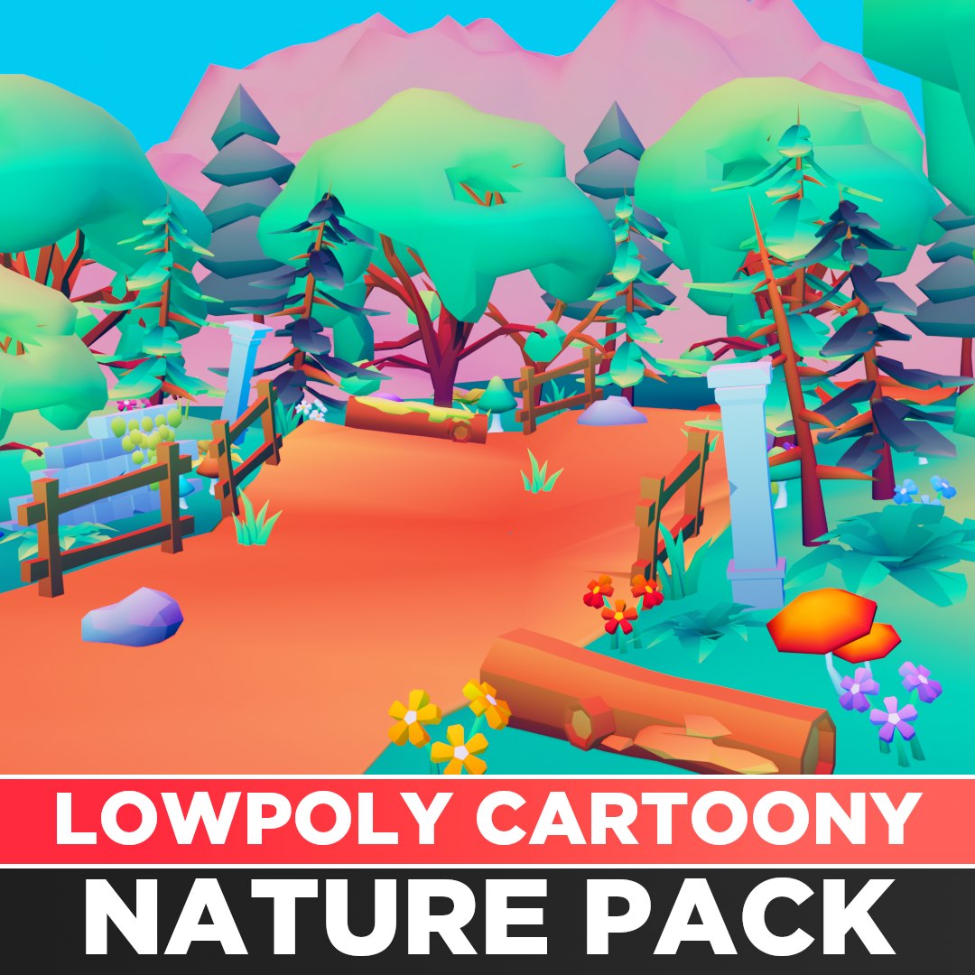 3D Lowpoly Cartoony Forest Pack Model - TurboSquid 2333279