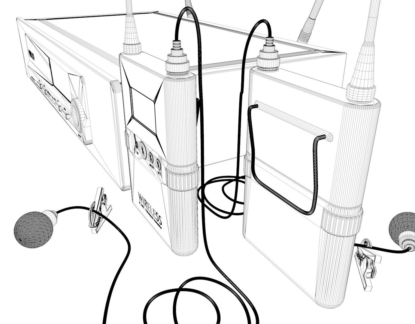 Wireless Lavalier Mic 3d Dxf
