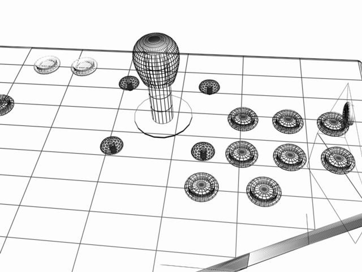 3d x-arcade controller pad model