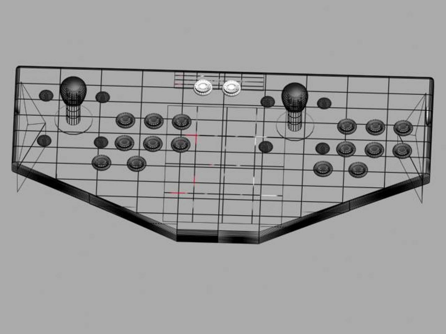 3d x-arcade controller pad model