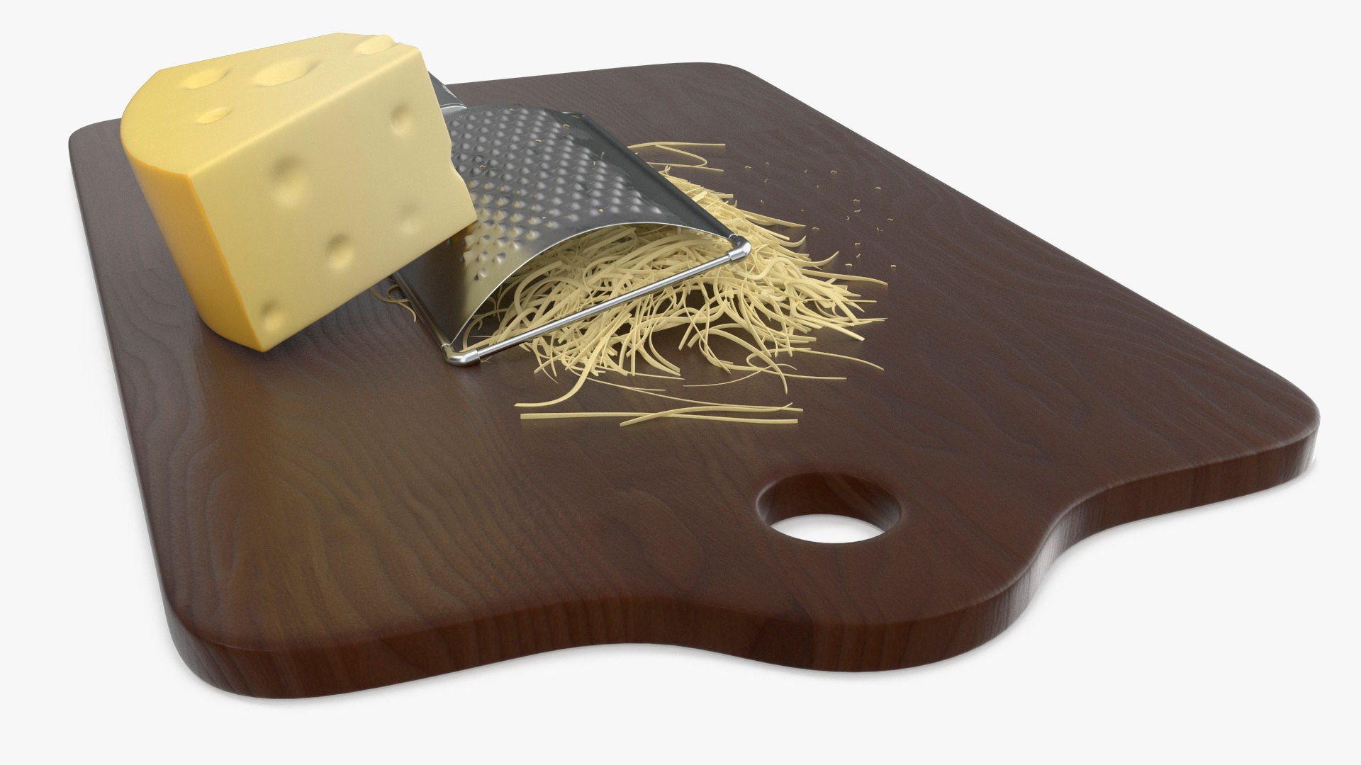 Grated Cheese With Grater 3D Model - TurboSquid 2161830