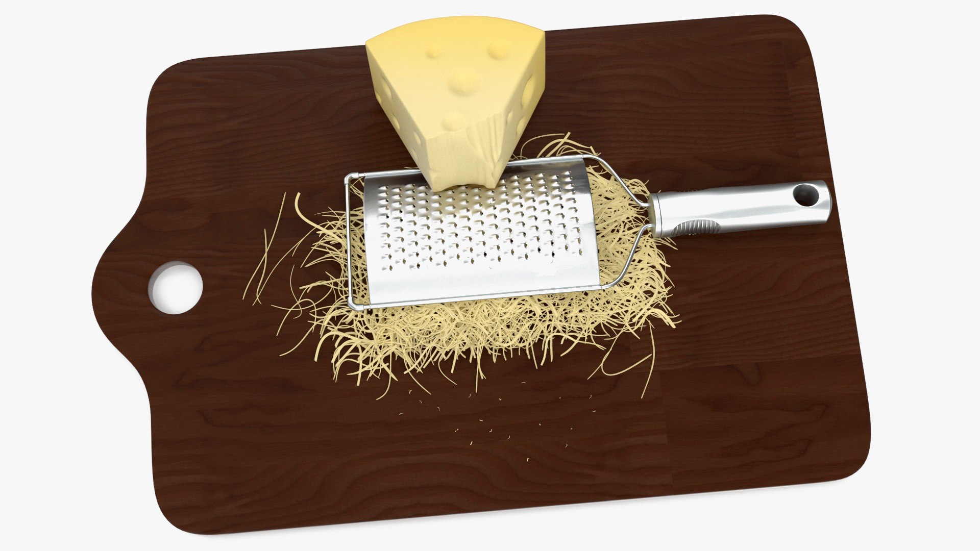 Grated Cheese With Grater 3D Model - TurboSquid 2161830