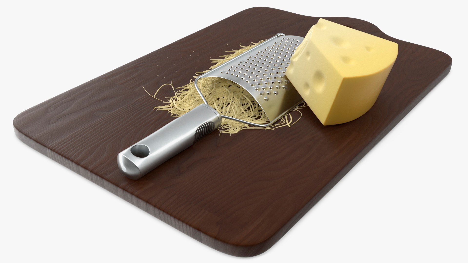 Grated Cheese With Grater 3D Model - TurboSquid 2161830