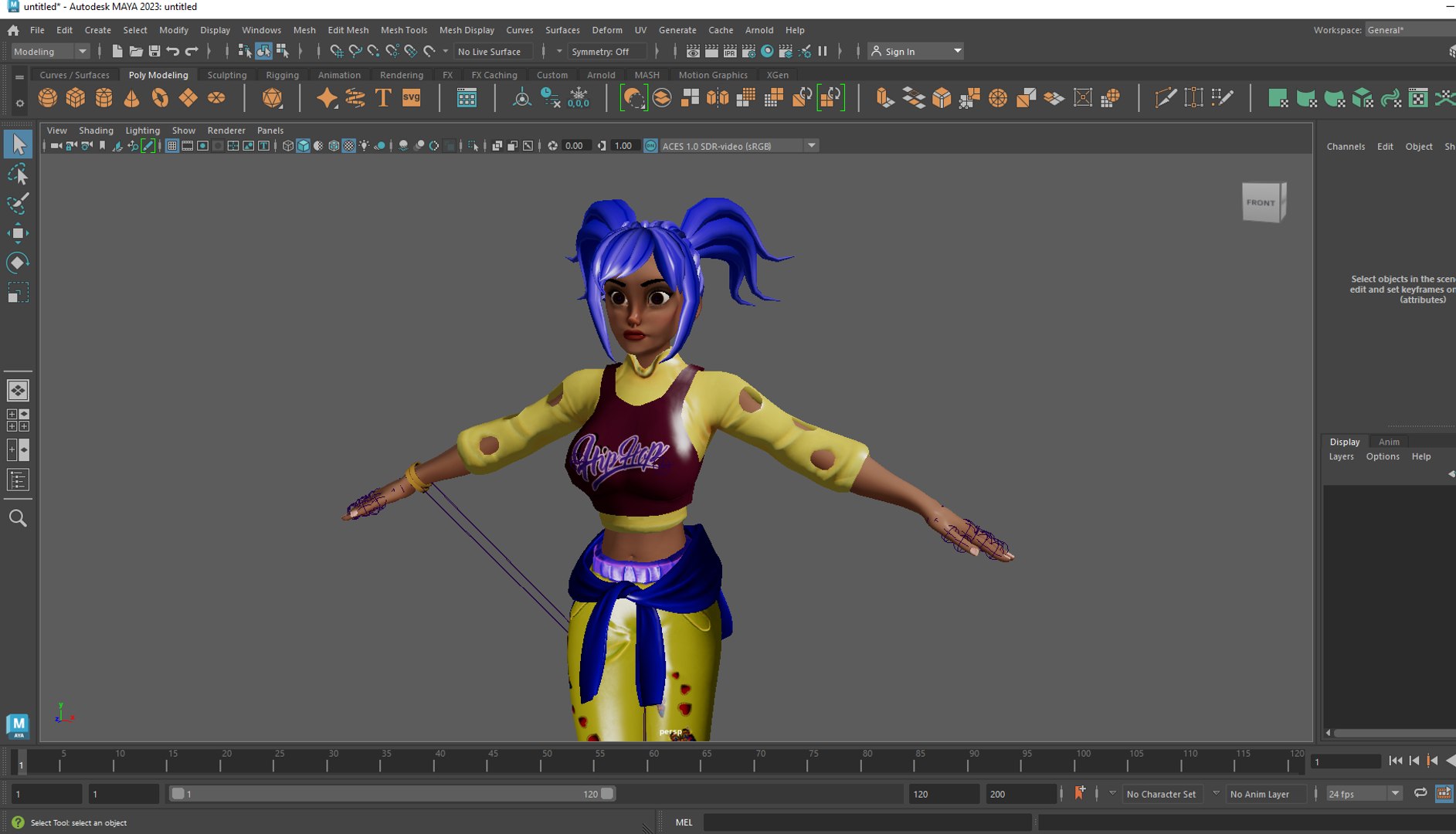 3D Cartoon 3D Rigged Dancer Girl-Liyla Character Model Model ...