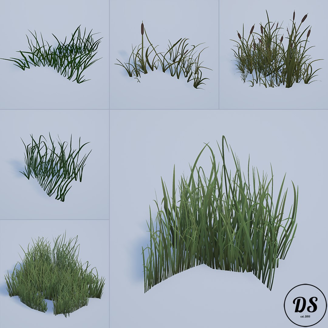 3d grass realistic model