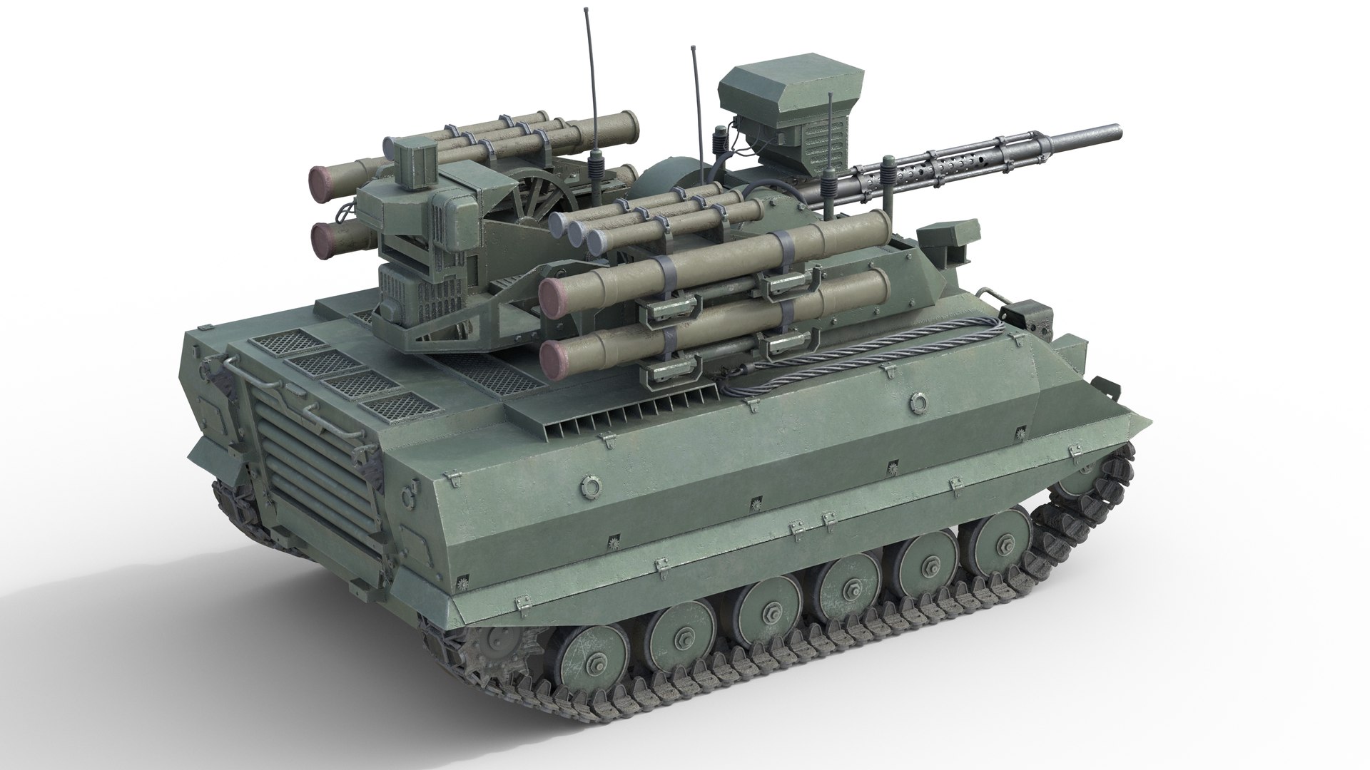 3D Uran 9 Unmanned Combat Ground Vehicle Model - TurboSquid 2342315