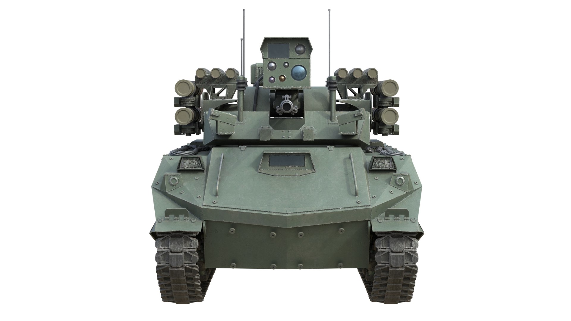 3D Uran 9 Unmanned Combat Ground Vehicle Model - TurboSquid 2342315