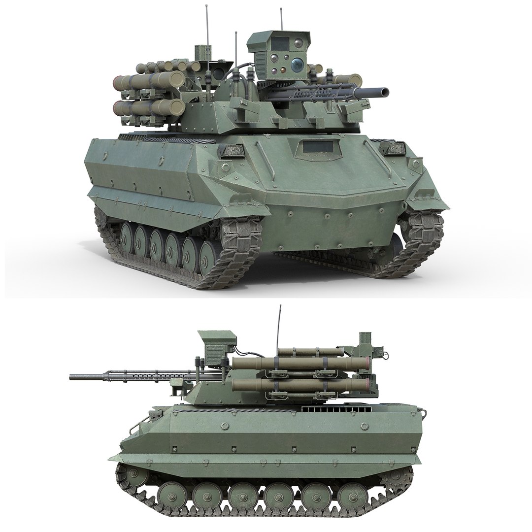 3D Uran 9 Unmanned Combat Ground Vehicle Model - TurboSquid 2342315
