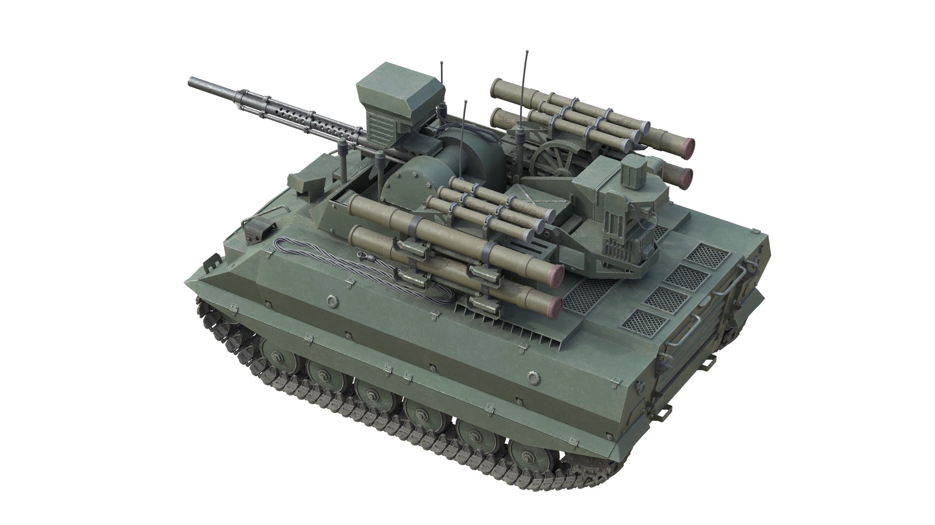 3D Uran 9 Unmanned Combat Ground Vehicle Model - TurboSquid 2342315