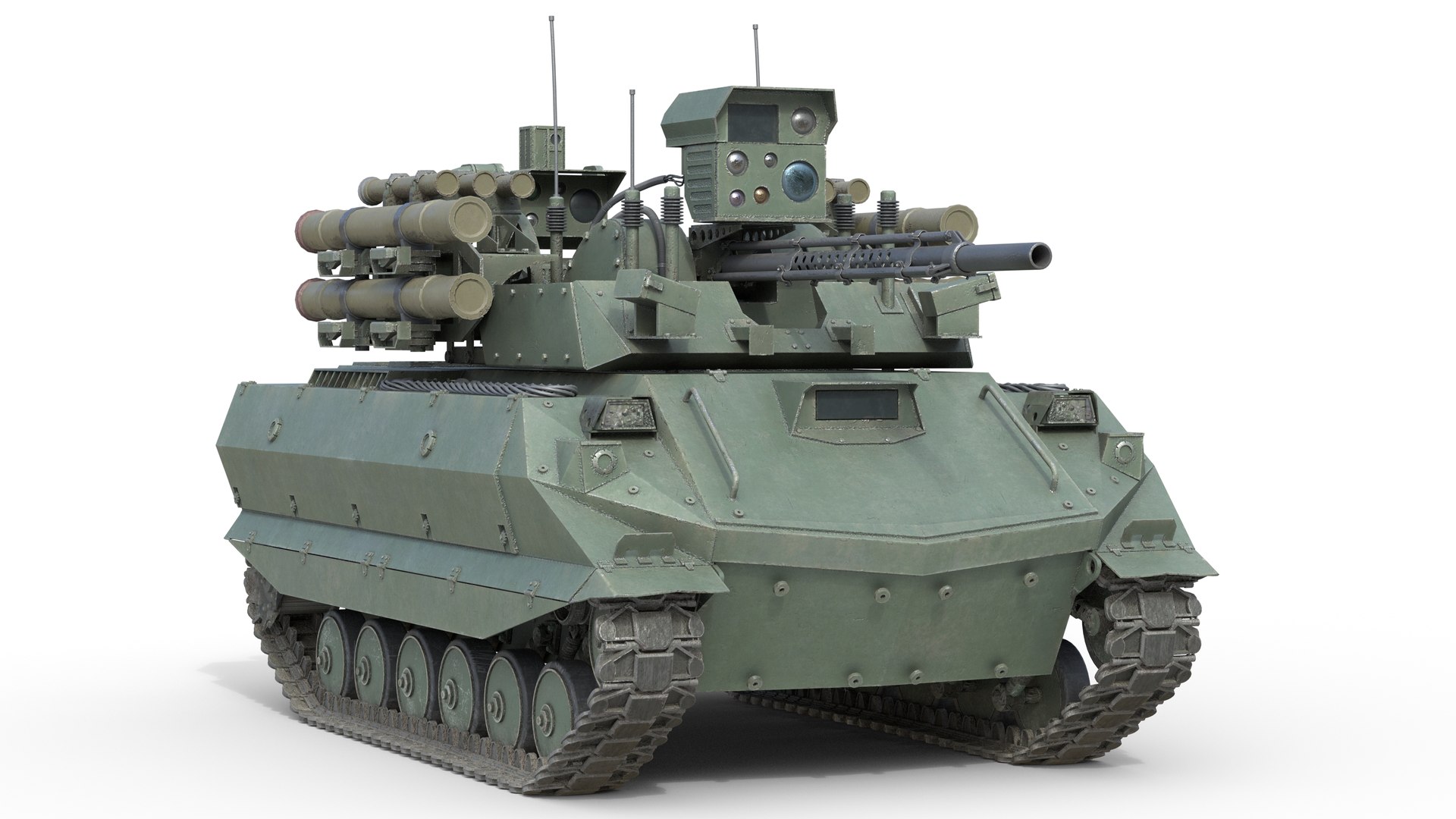 3D Uran 9 Unmanned Combat Ground Vehicle Model - TurboSquid 2342315