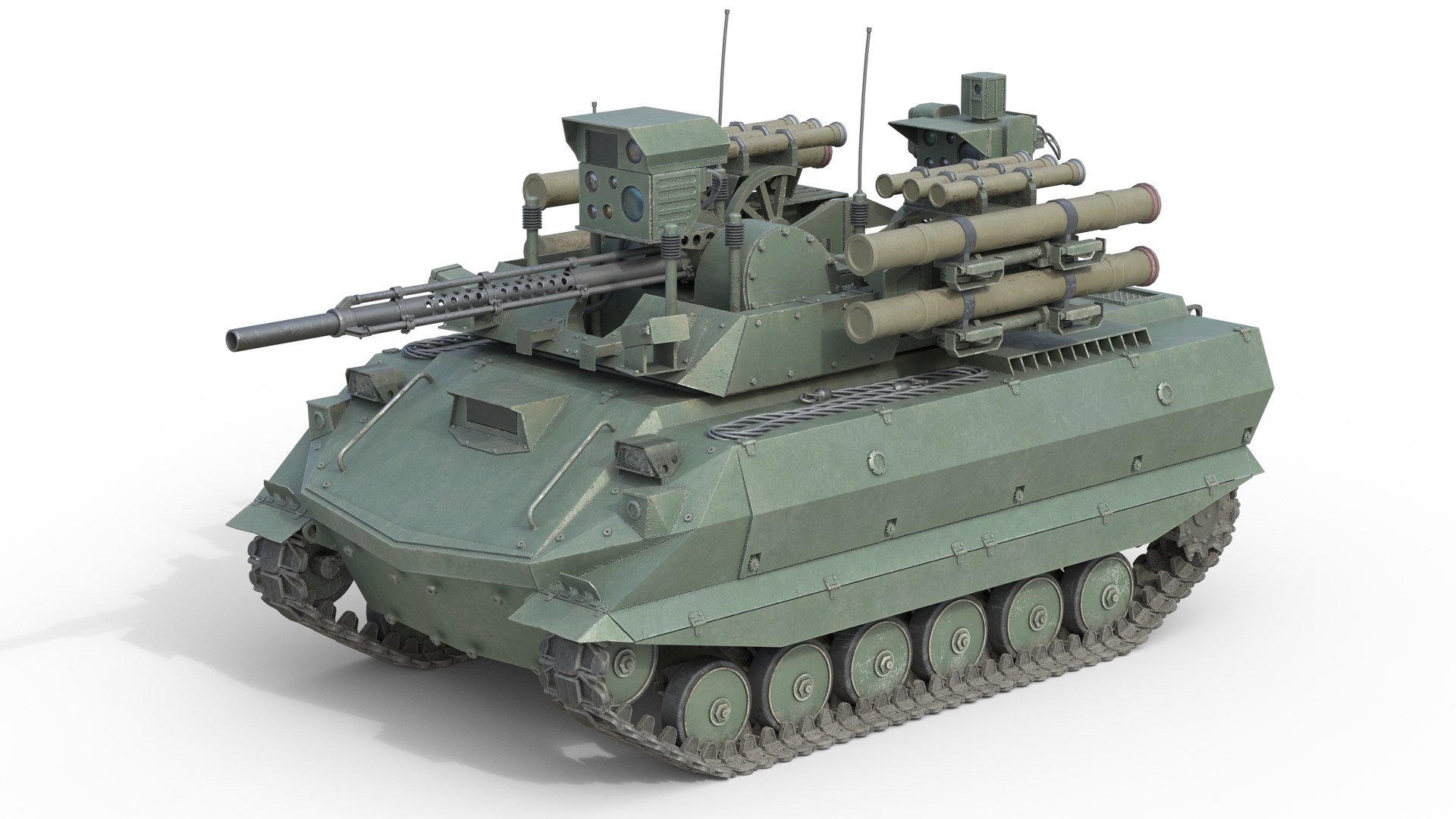3D Uran 9 Unmanned Combat Ground Vehicle Model - TurboSquid 2342315
