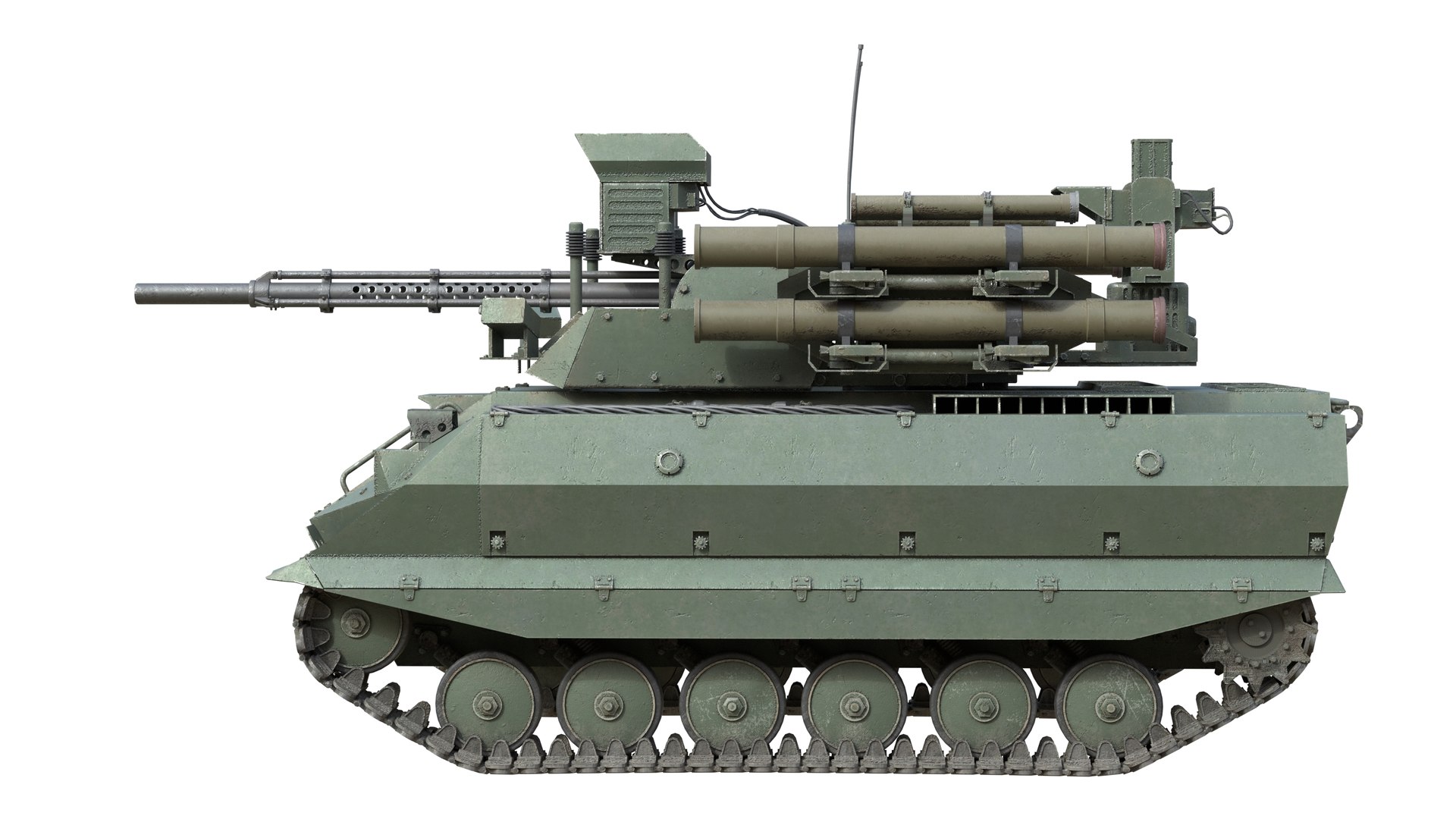 3D Uran 9 Unmanned Combat Ground Vehicle Model - TurboSquid 2342315