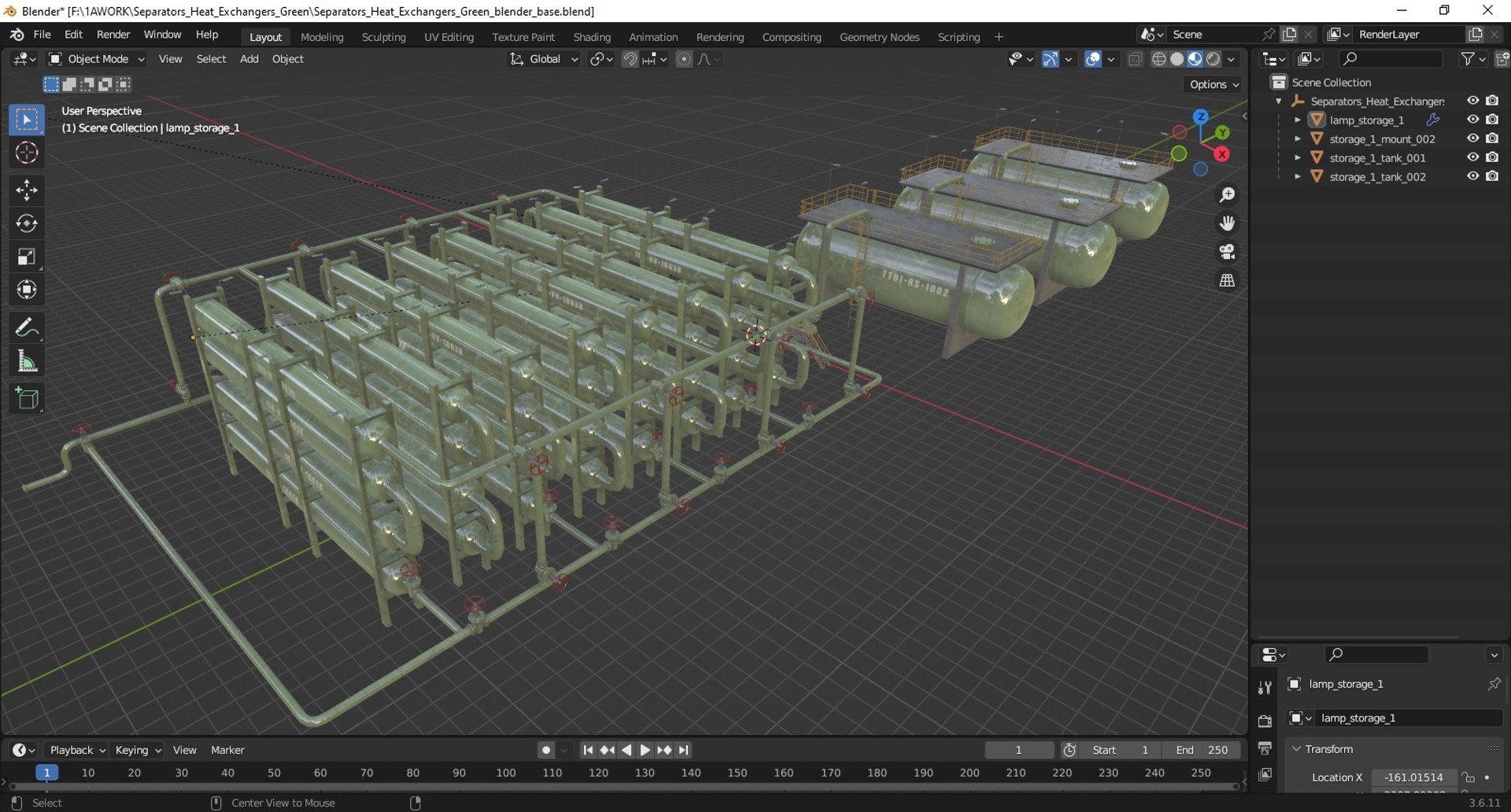 Separators Heat Exchangers Green 3D Model - TurboSquid 2299968