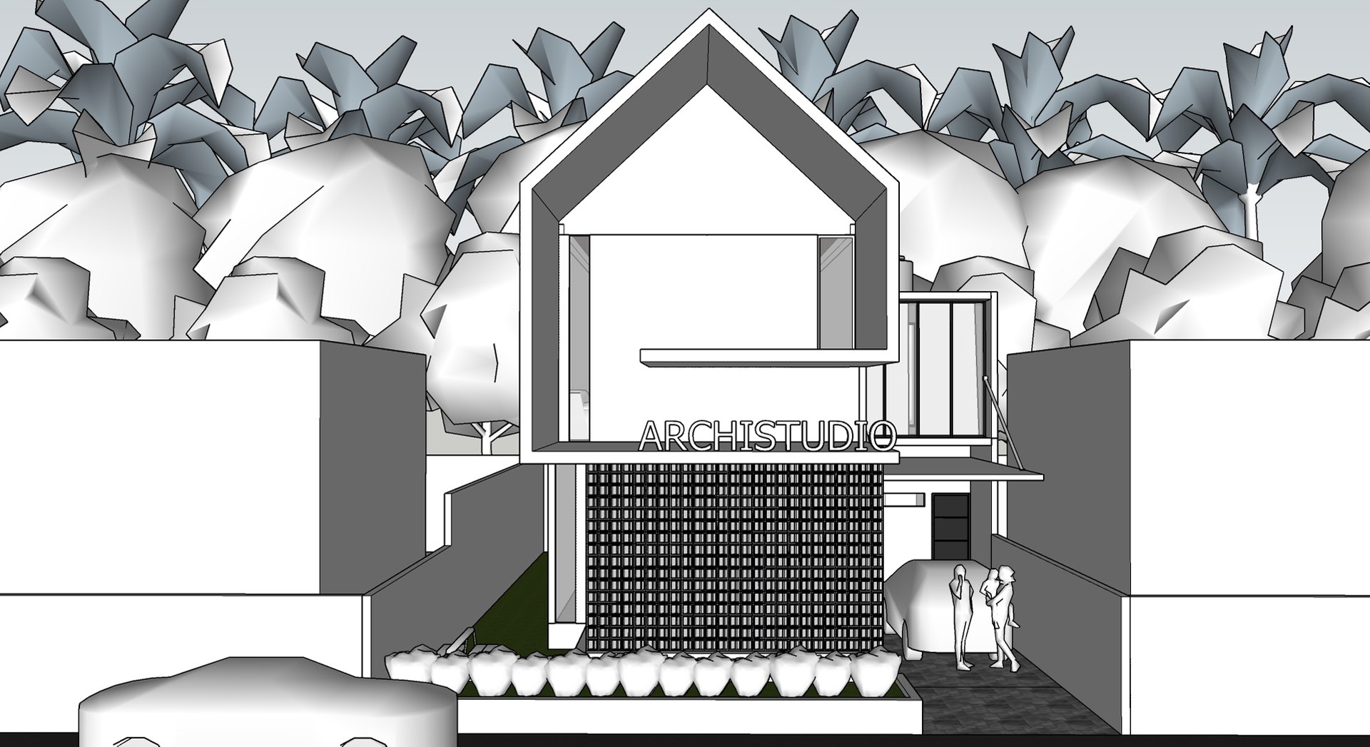3D Minimalist Triangle House - TurboSquid 2024077