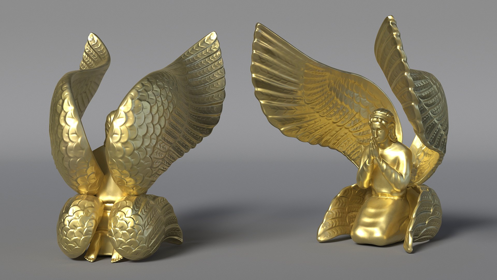 Praying Angel Figure Model - TurboSquid 2284104