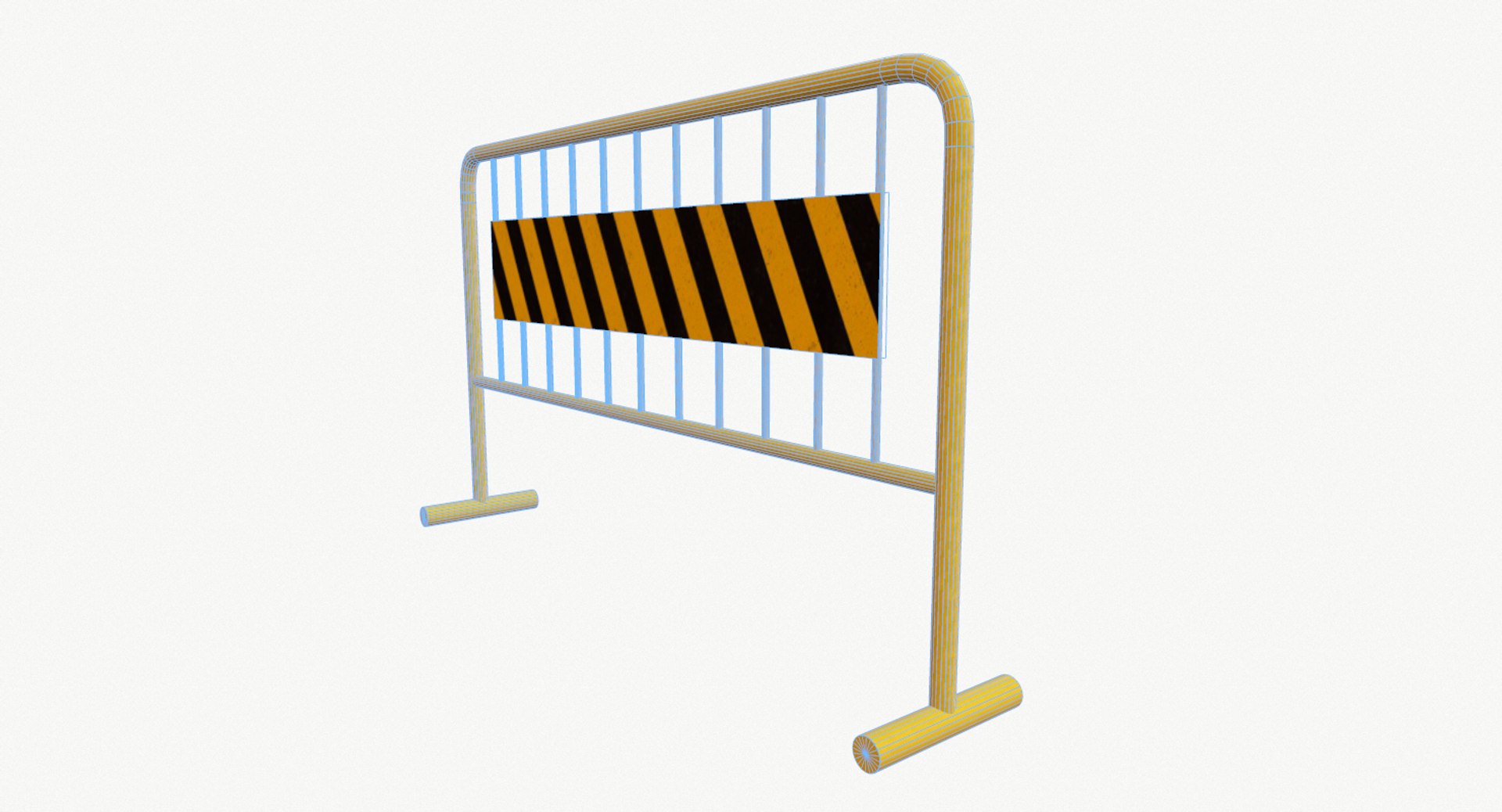 Mapped Roadblock 3D Model - TurboSquid 1177131