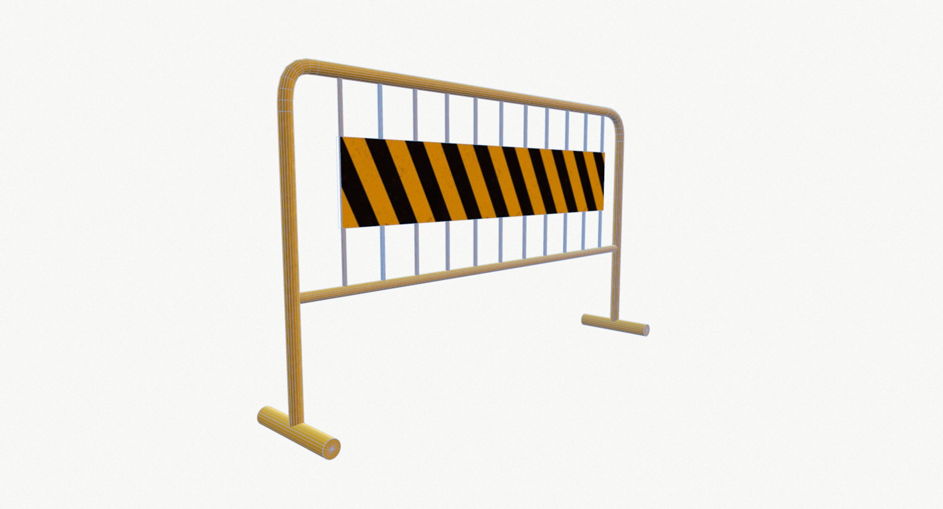 Mapped Roadblock 3D Model - TurboSquid 1177131