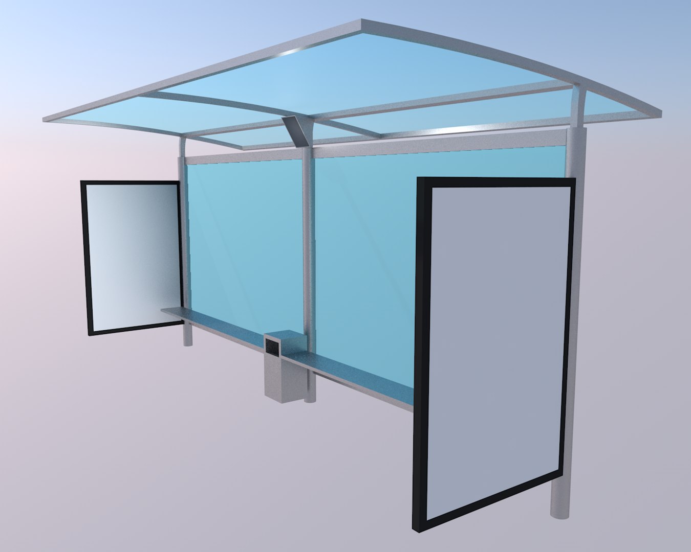 Bus Stop Model - TurboSquid 1196255