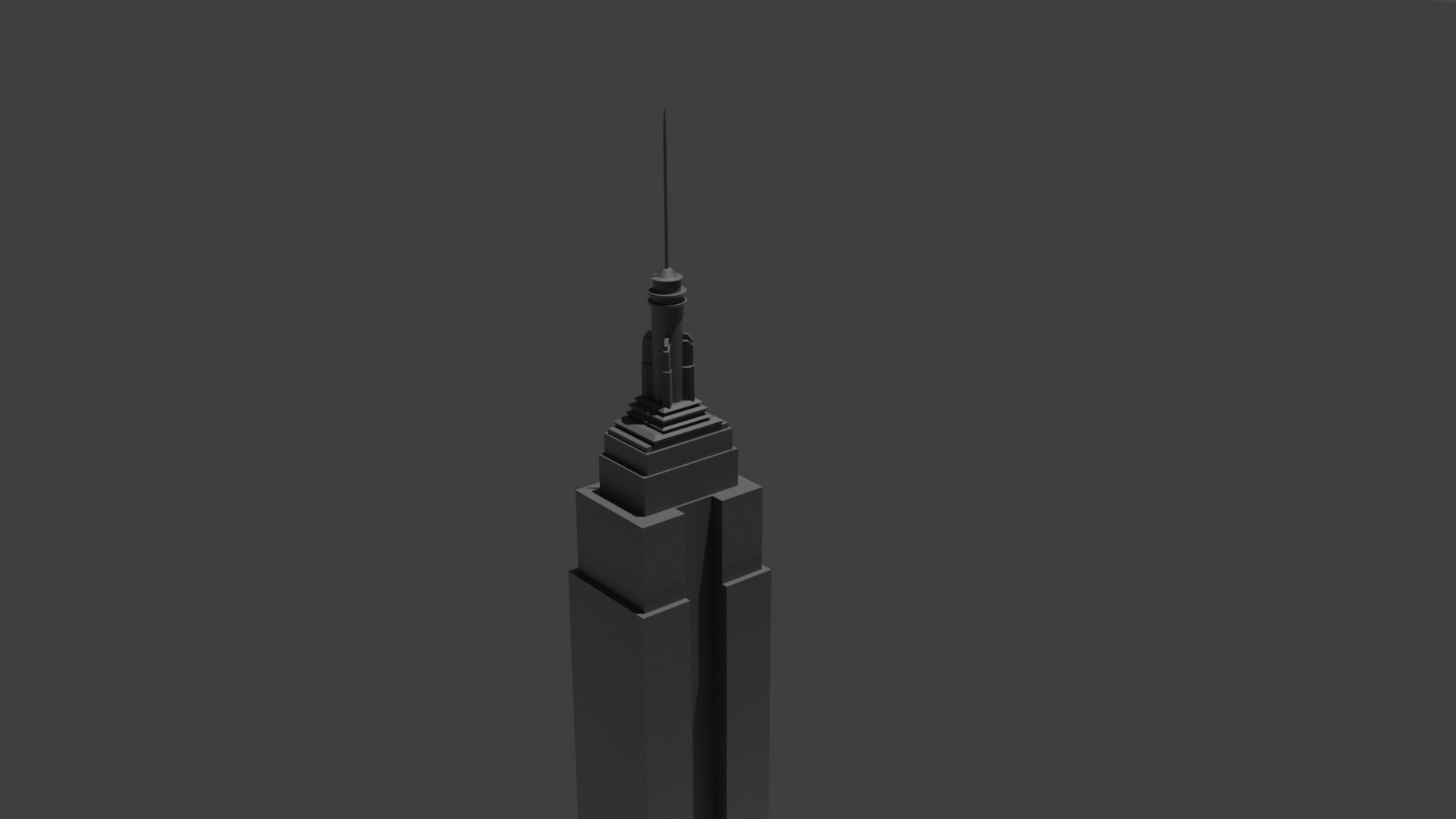 3D Simple Empire State Building Model - TurboSquid 1754562