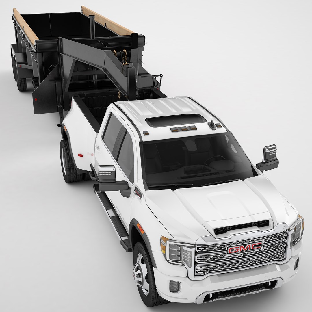 3D GMC SIERRA HD DENALI 2020 Dump Trailer 01 model - TurboSquid 2019610