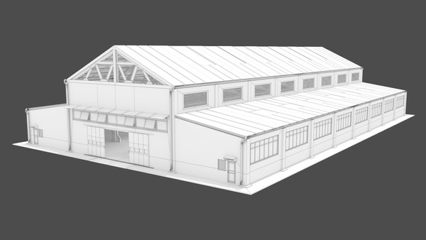 Warehouse building 3D model - TurboSquid 1673984