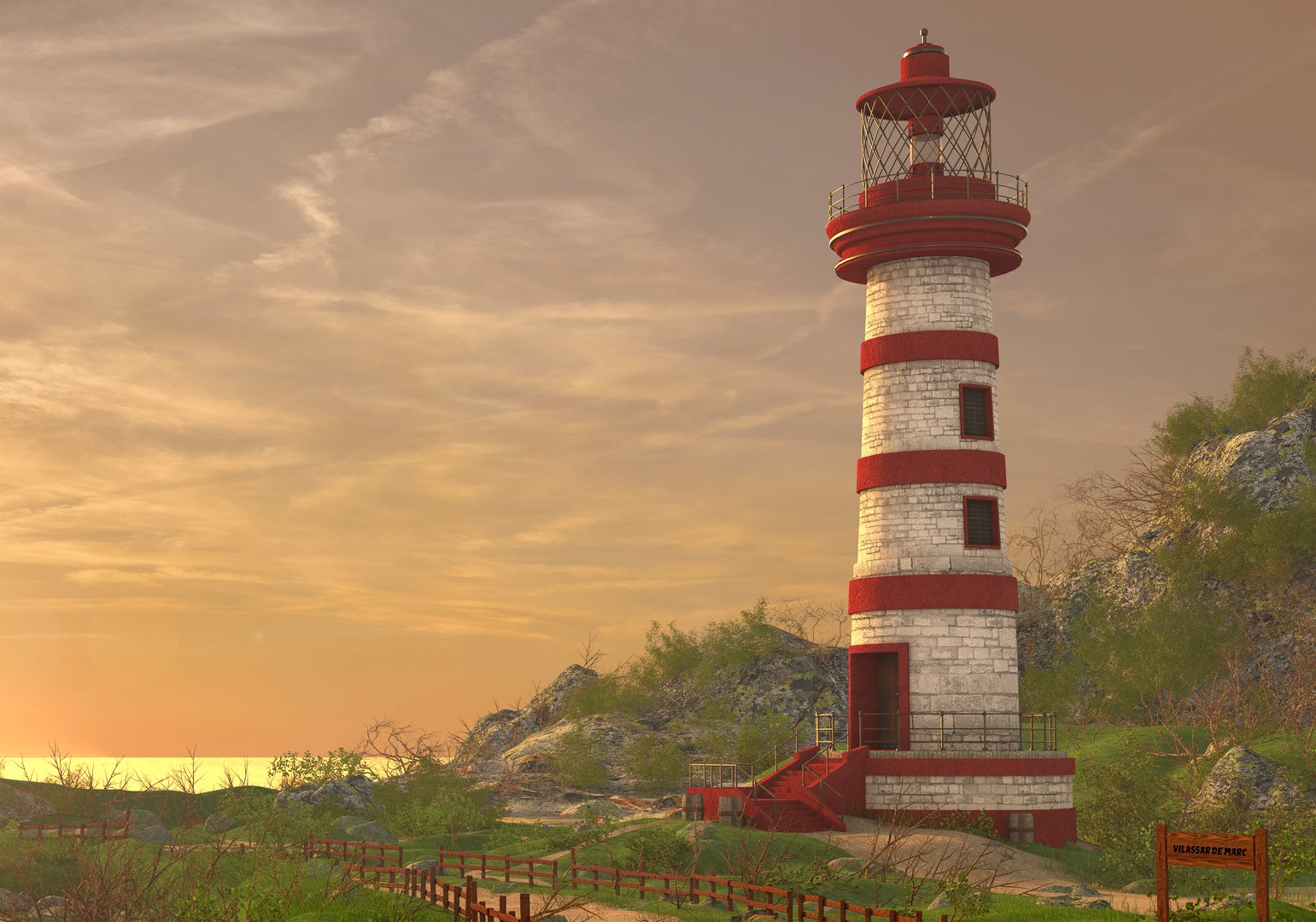 3D LightHouse Landscape - TurboSquid 1749353