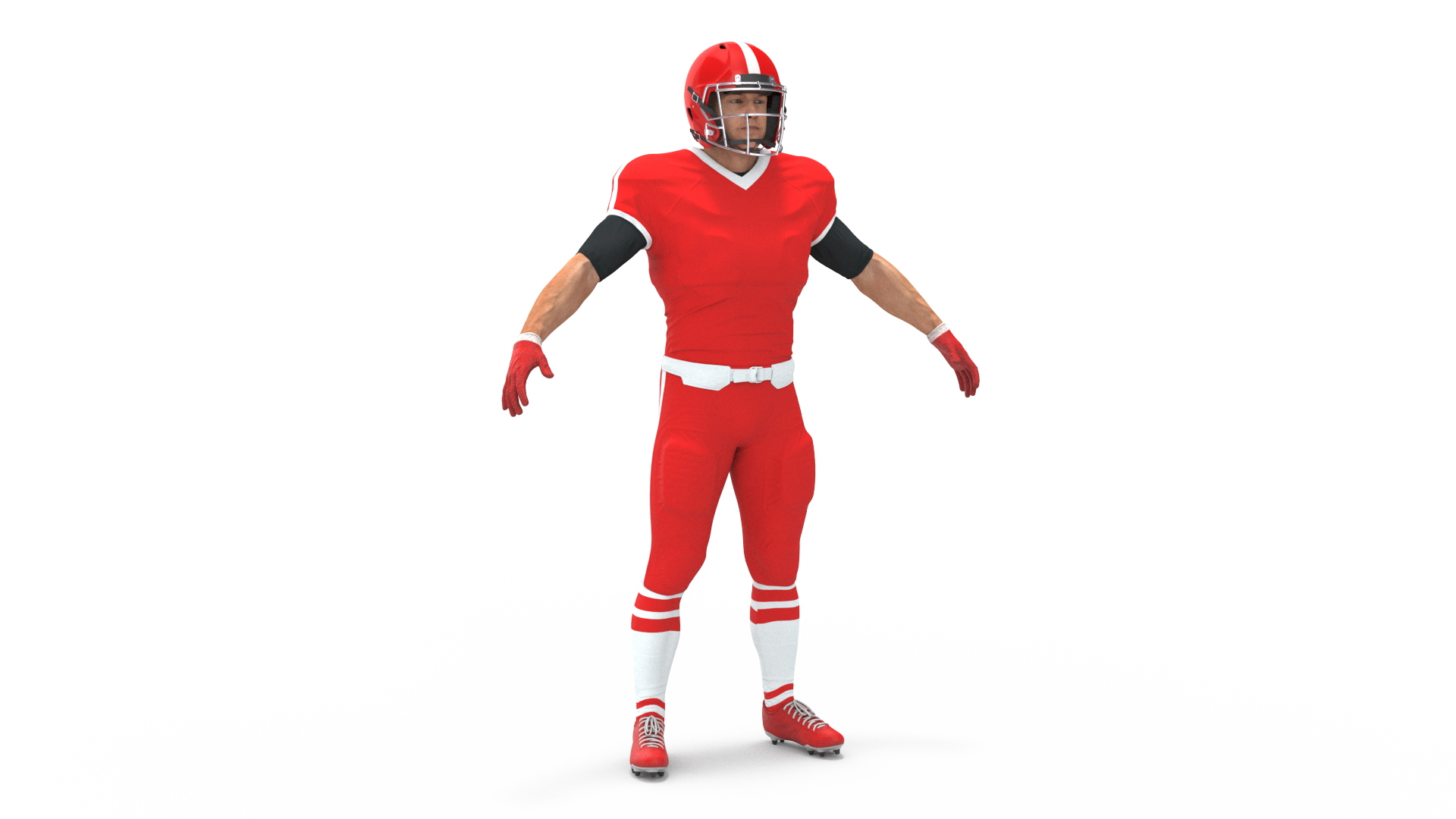 Red Uniform Football Player Rigged 3D Model - TurboSquid 2091613